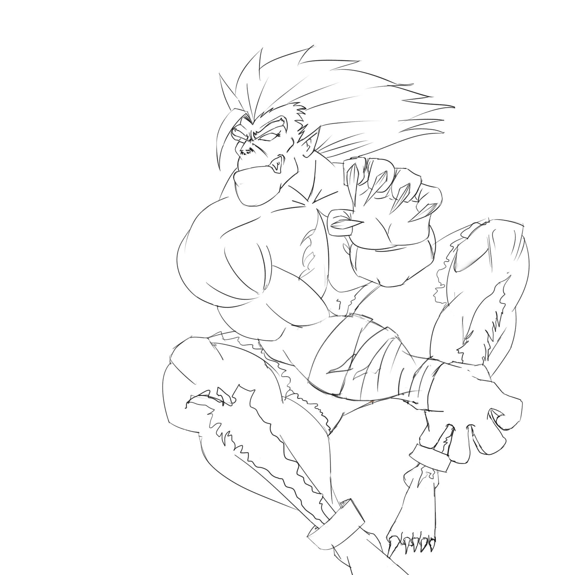 blanka street fighter coloring page