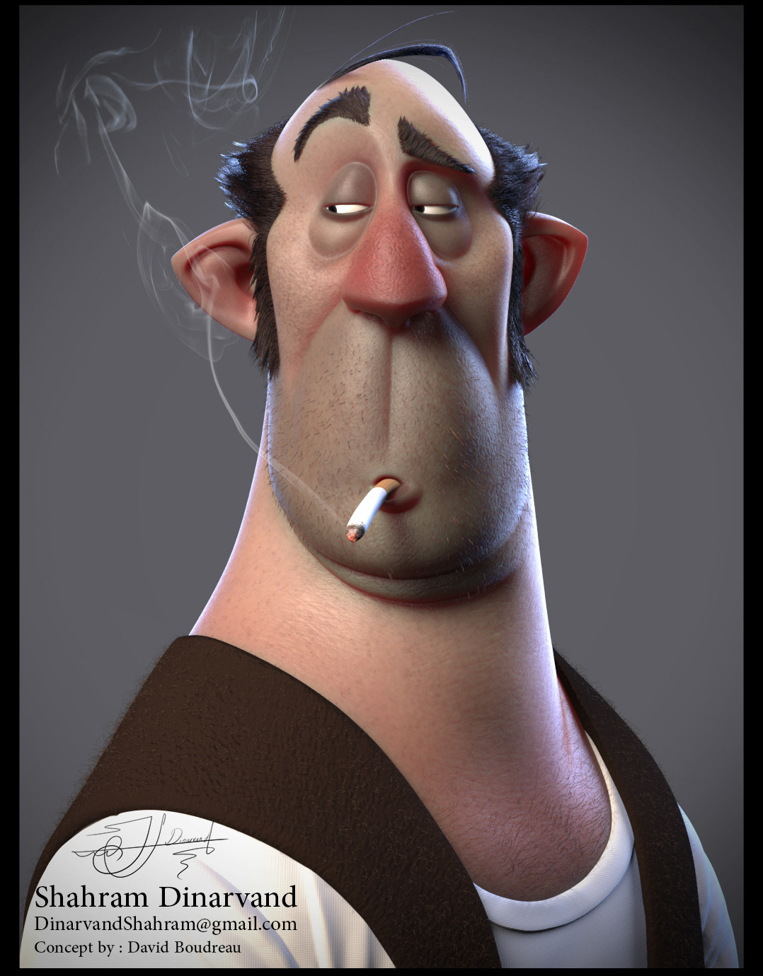 ArtStation - tired man