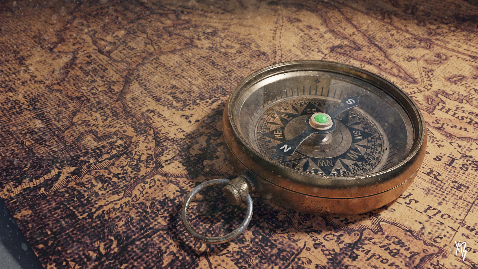 ArtStation - Vintage Compass