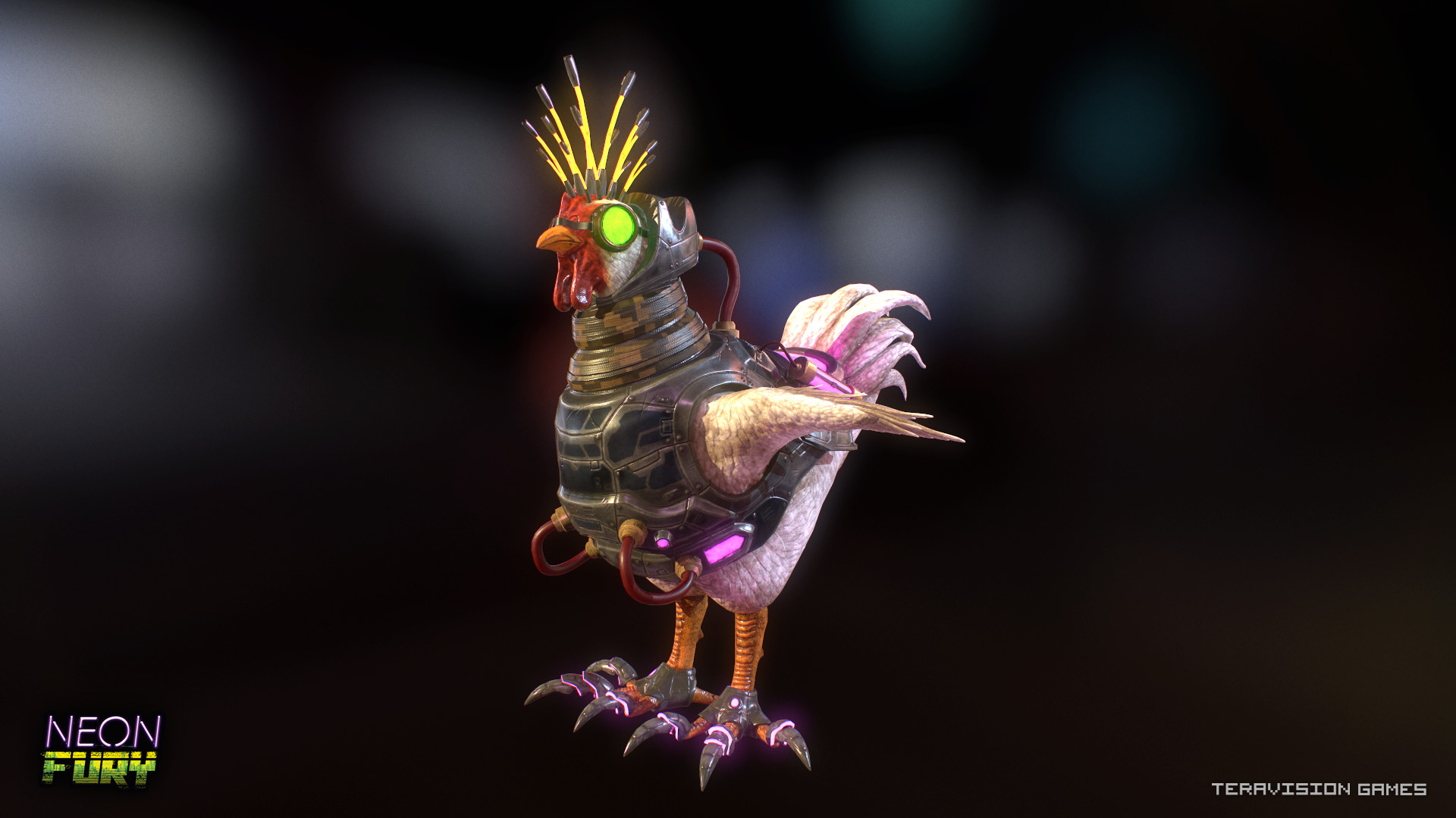 Jorge Andrés Pineda Camacho - Neon Fury - Cyber Chicken