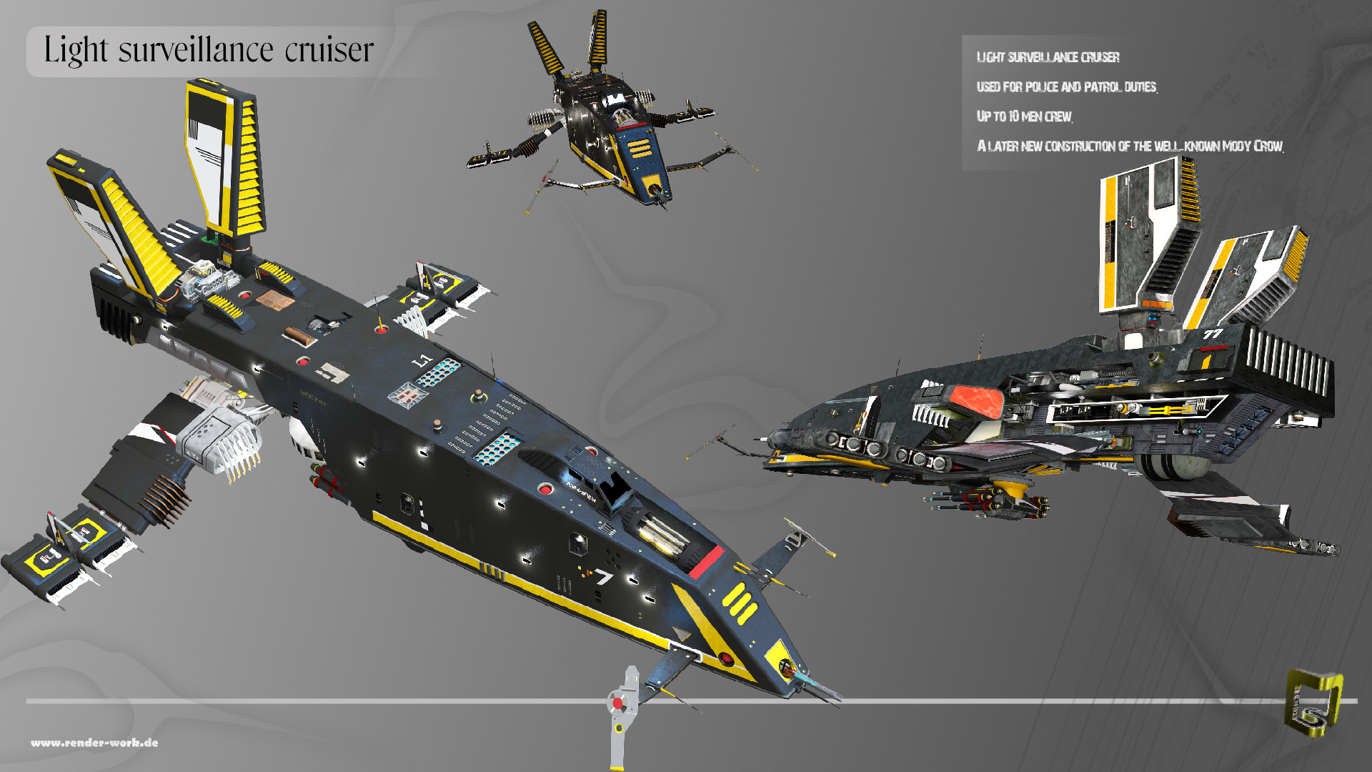 ArtStation - Spaceship - The Star Wars Light Cruiser
