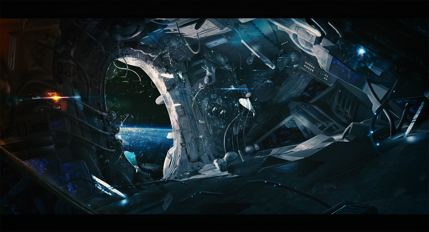 Sc Fi Abandoned Space Station