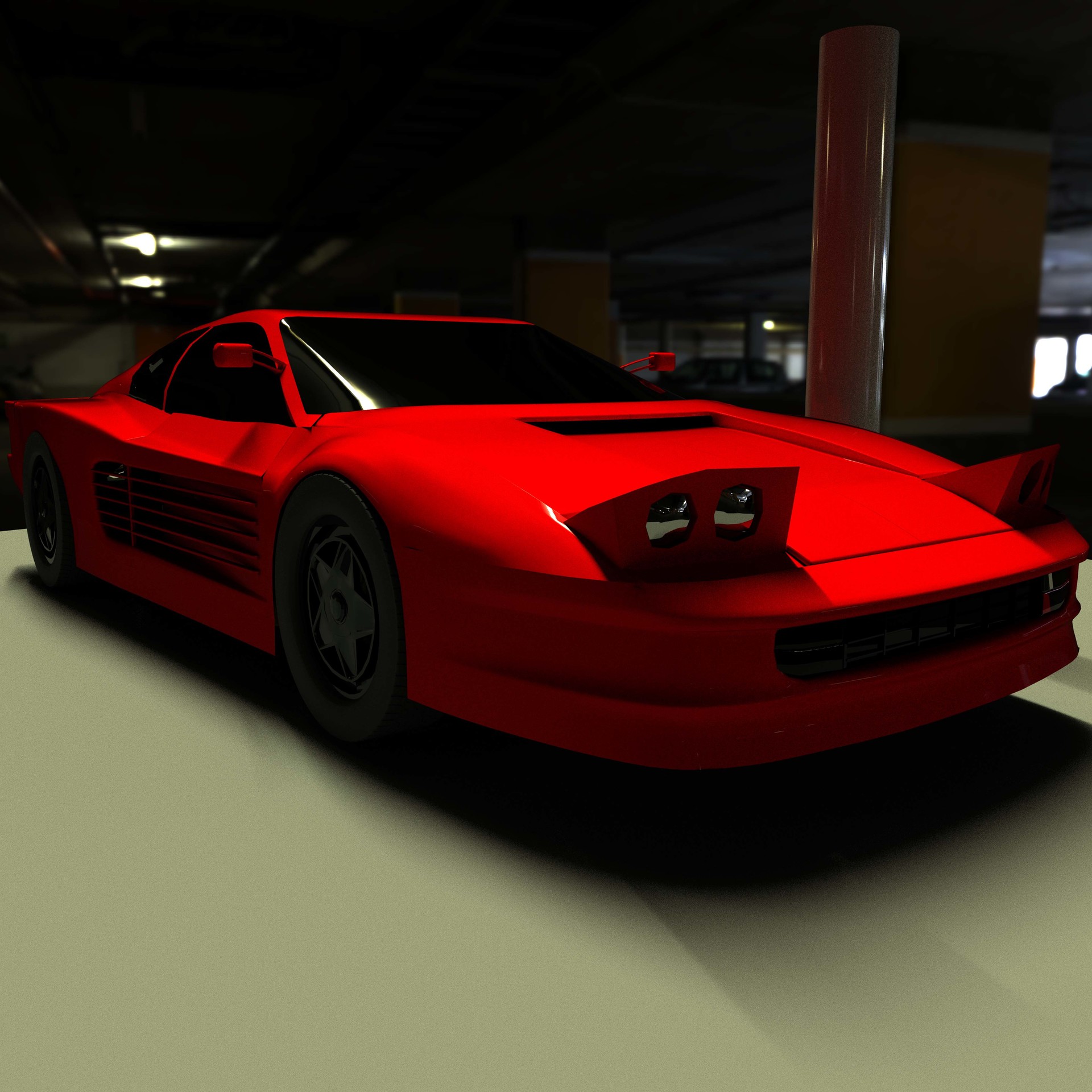 ArtStation - ferrari testarossa