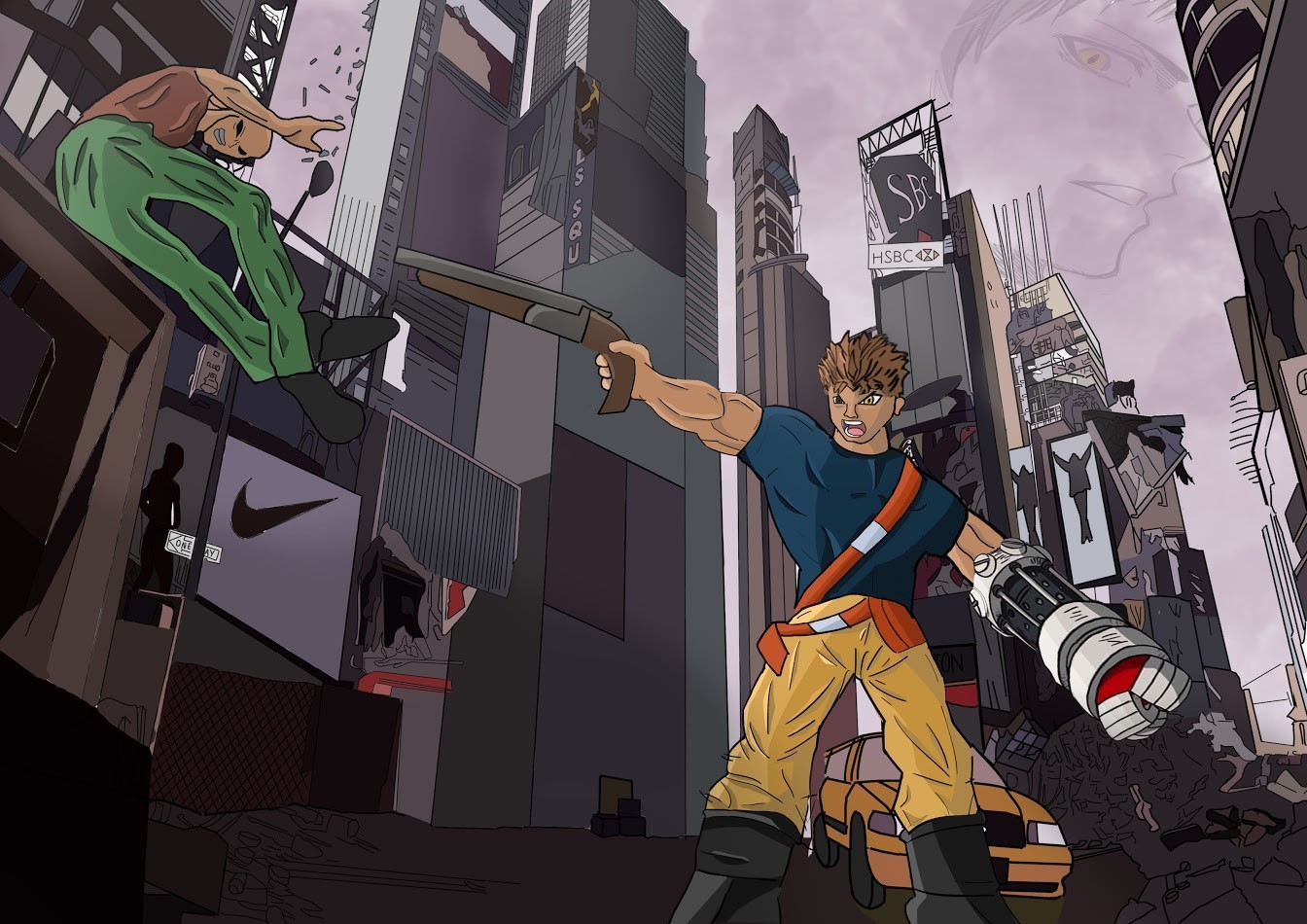 ArtStation - Hero on the city