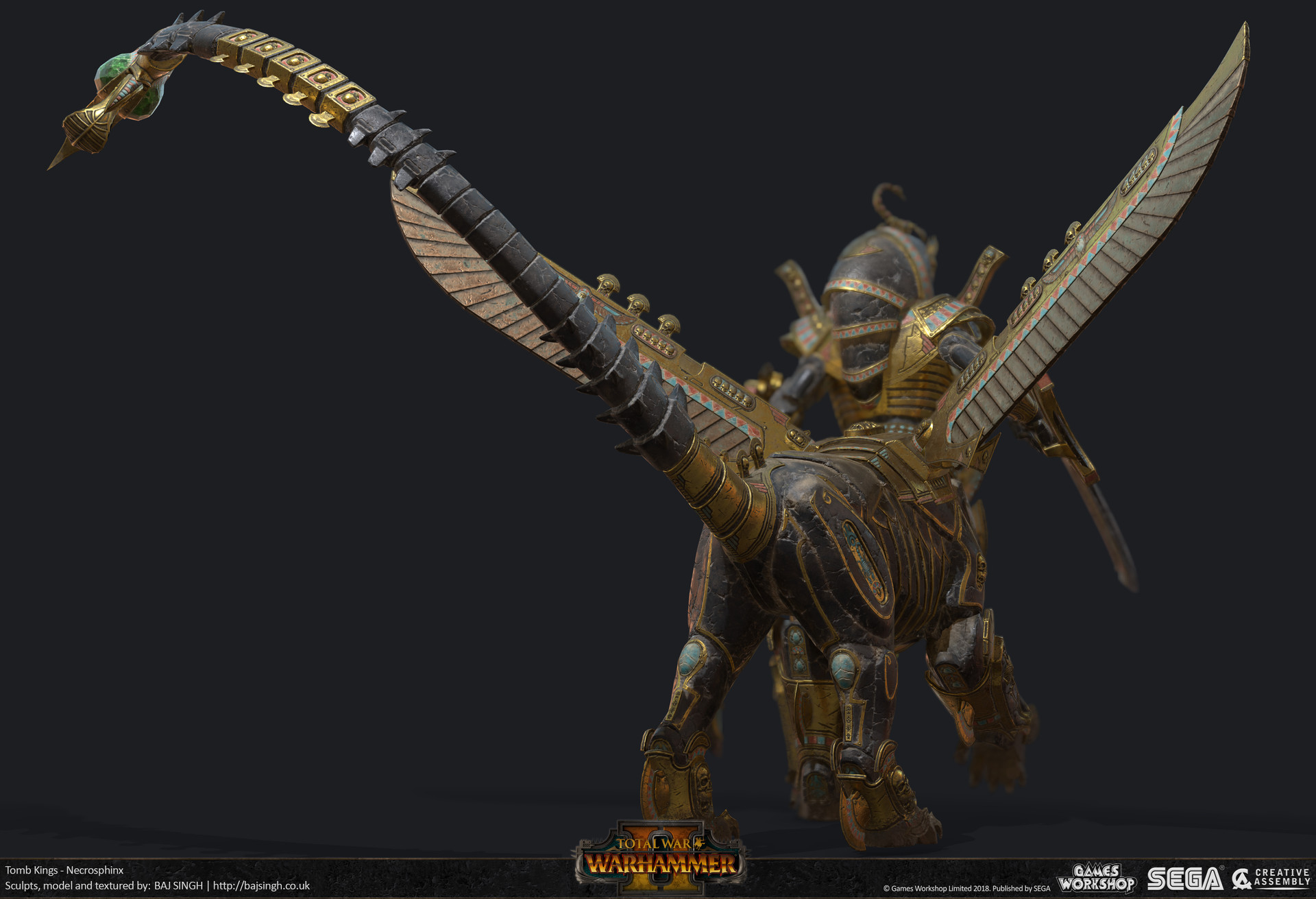 Art of Baj - "Necrosphinx": Total War: Warhammer 2 - Tomb Kings DLC.