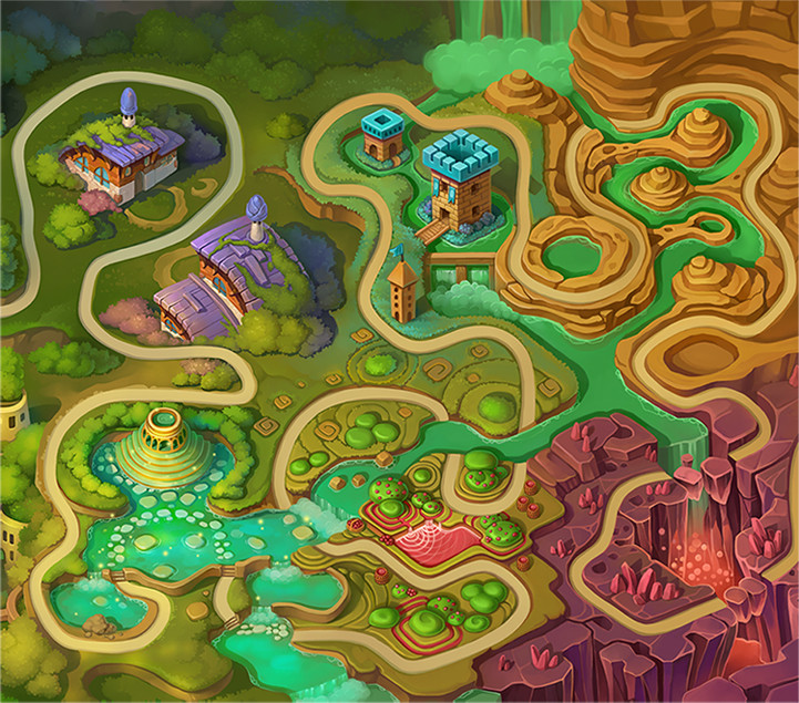 ArtStation - Lost Jewels Map