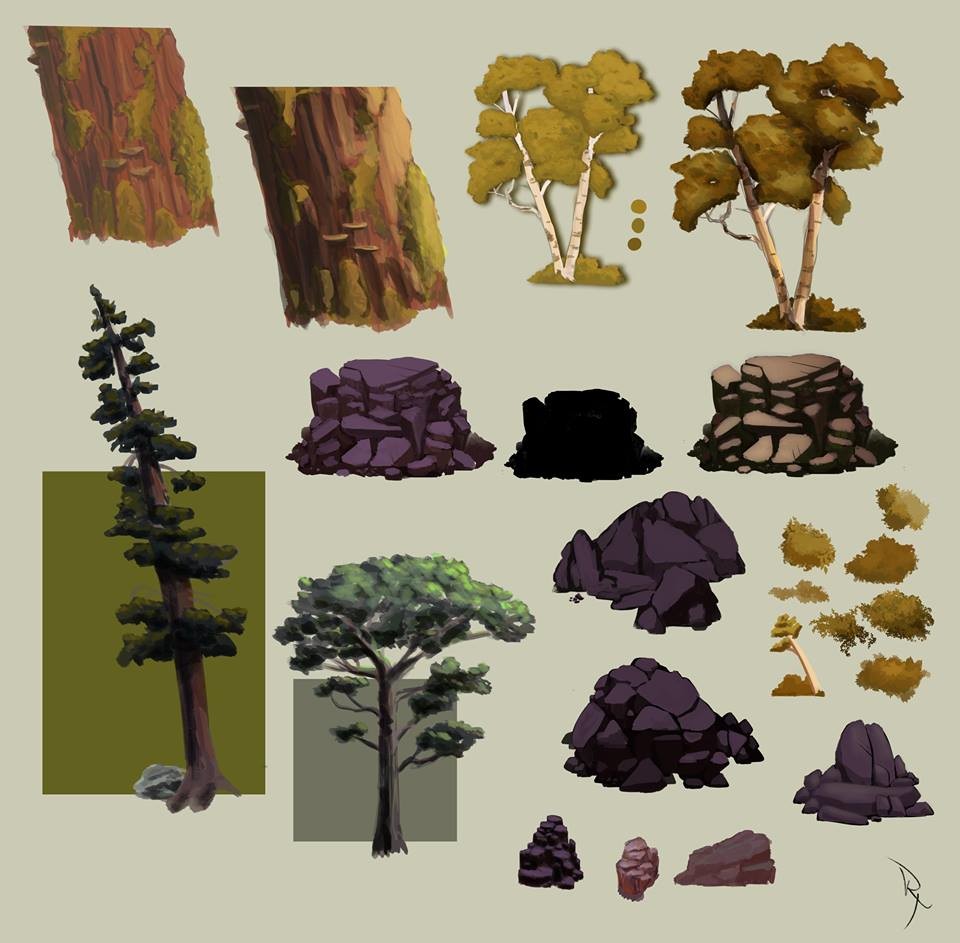 ArtStation - Natural Props and shapes exercises