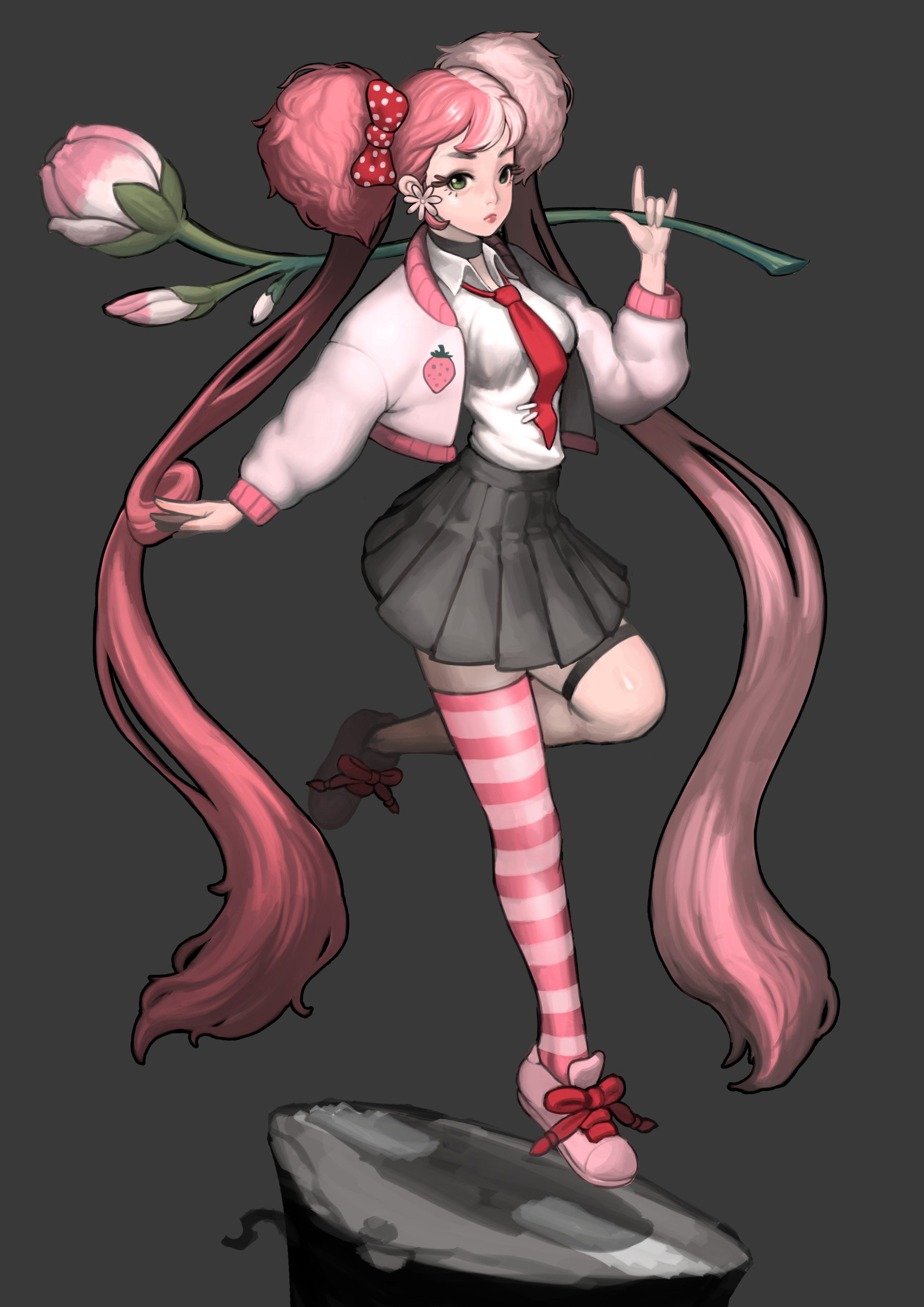 ArtStation - pink girl