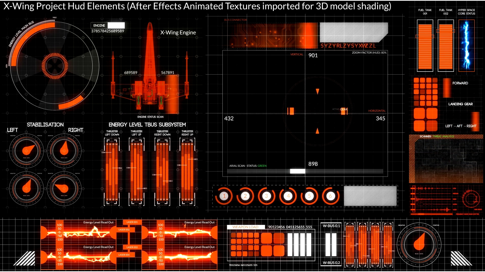 Stephan Deutsch - Animated panels for X-Wing cockpit