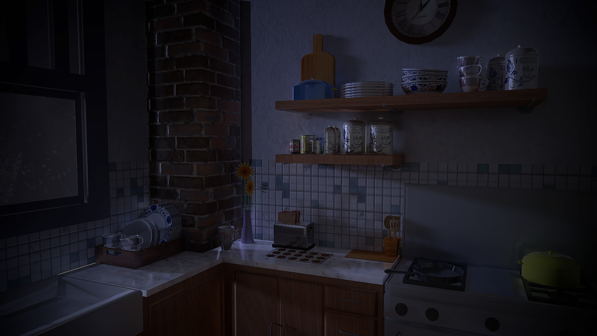 Kate Villegas - Kitchen Environment (Night time)