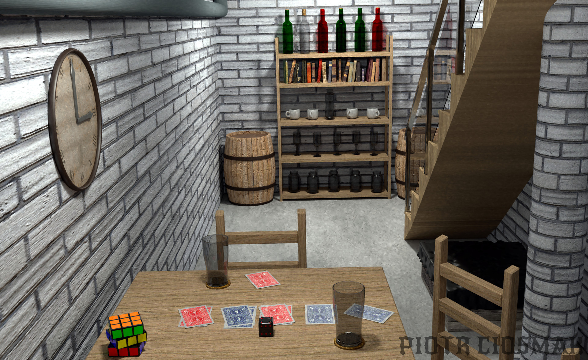 ArtStation - A modern basement.