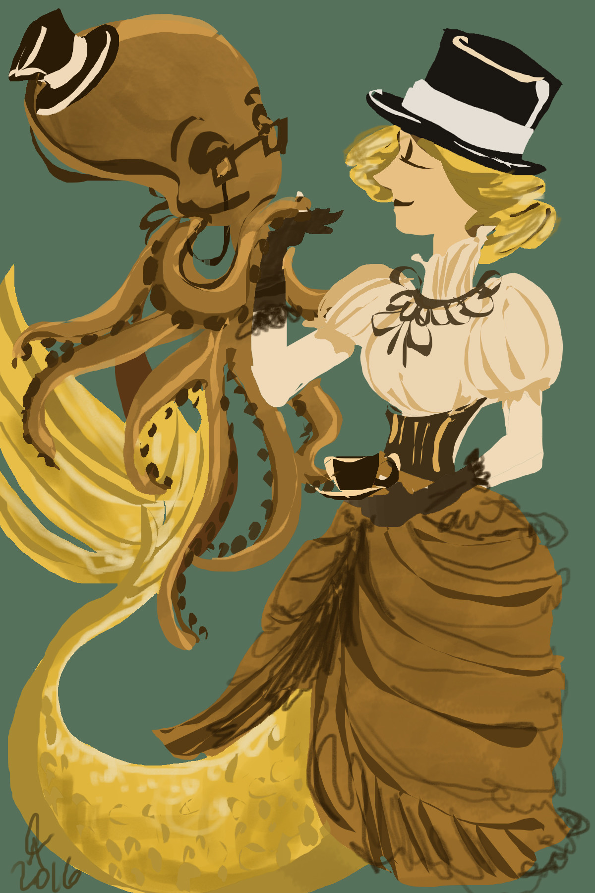 ArtStation - Mermaid and Octopus