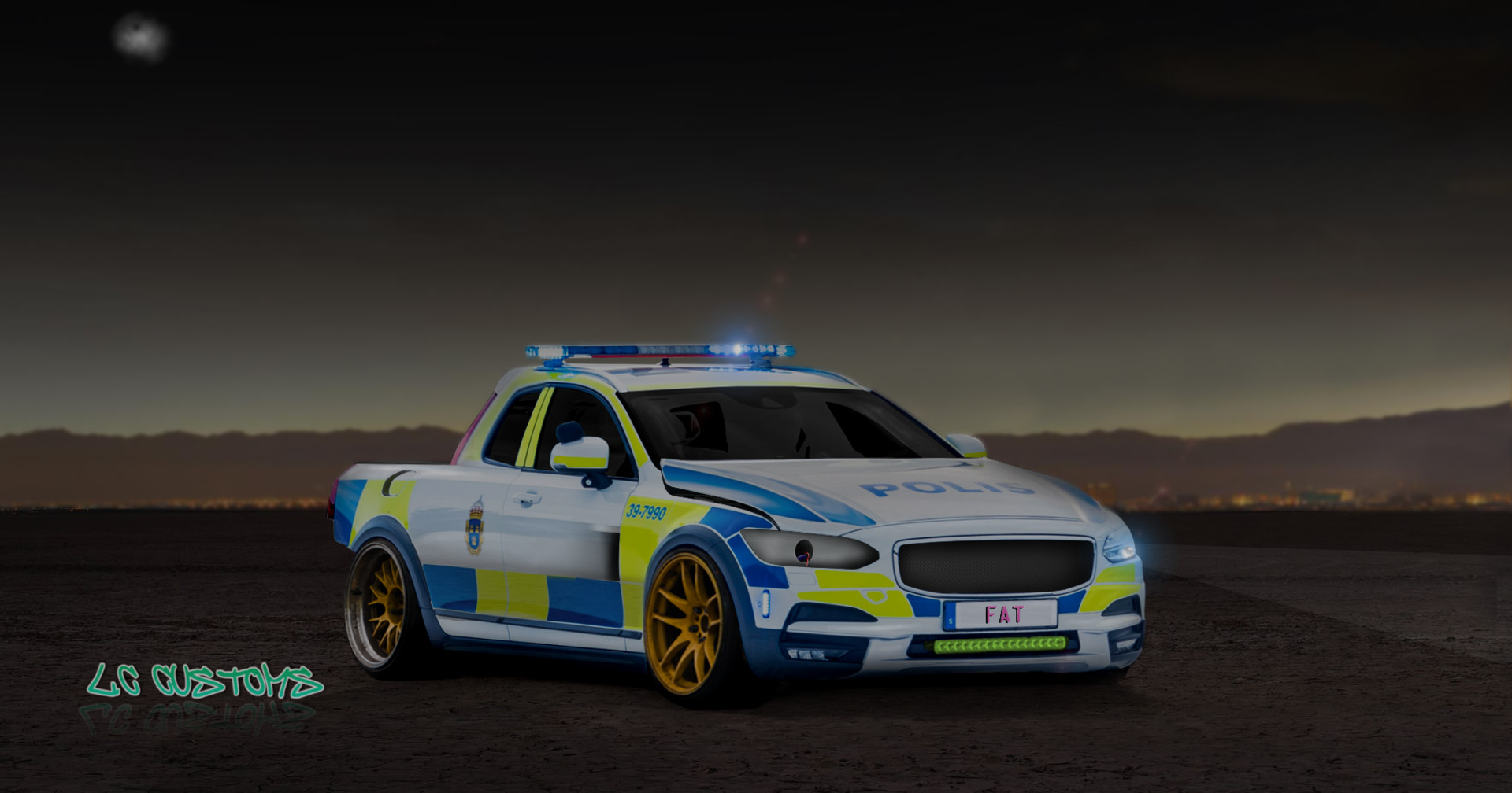 ArtStation - Swedish police car to Drift pickup