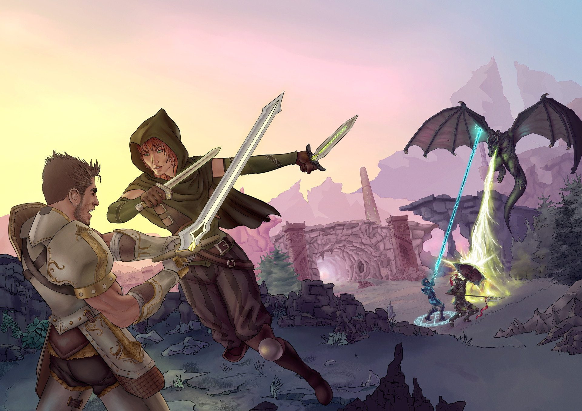 ArtStation - Commissioned promotional art for a fantasy based card game