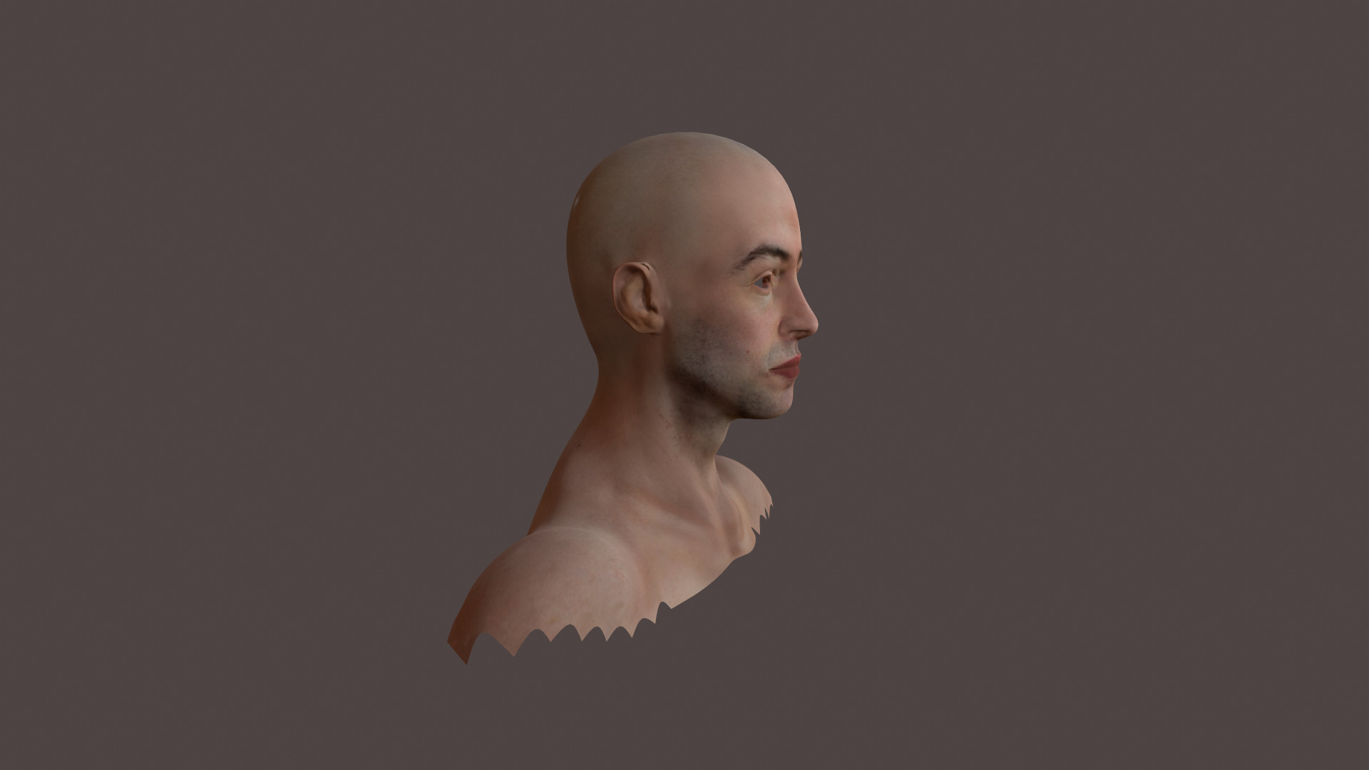 Male Face Texture Map