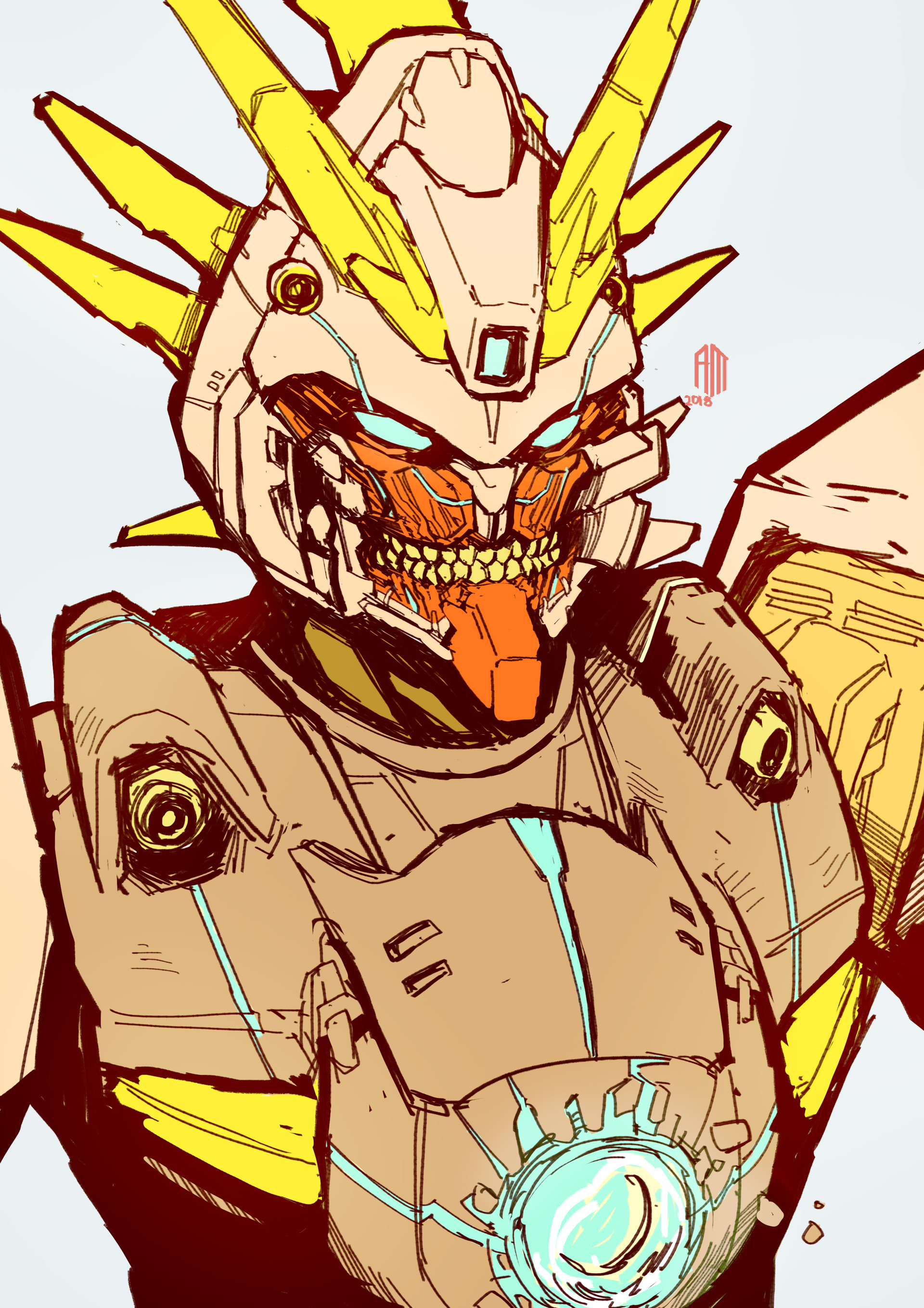 Shining Gundam Head