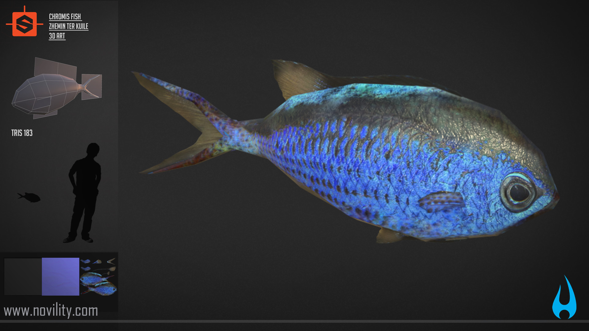 ArtStation - 3d fish game model