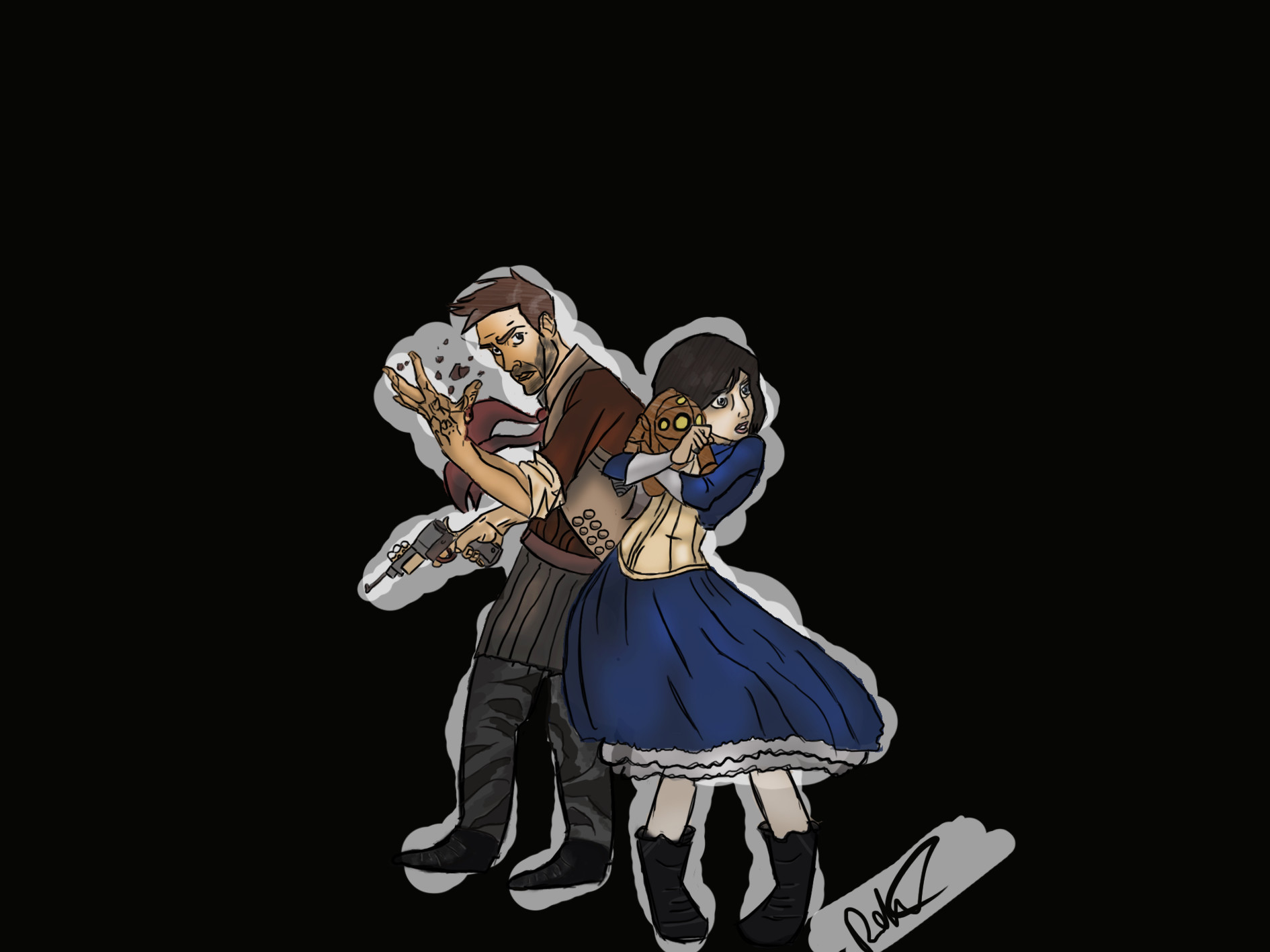 Bioshock Infinite Booker Drawing