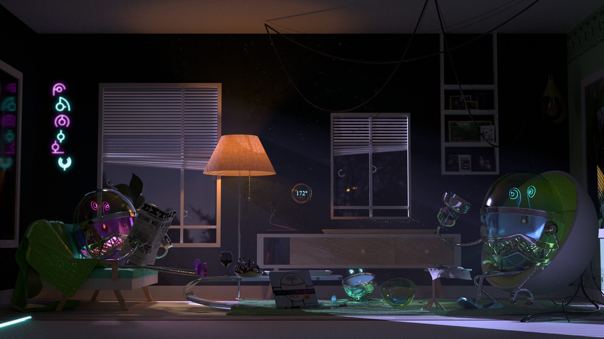 ArtStation - RobotRoom - Vray lighting/shading