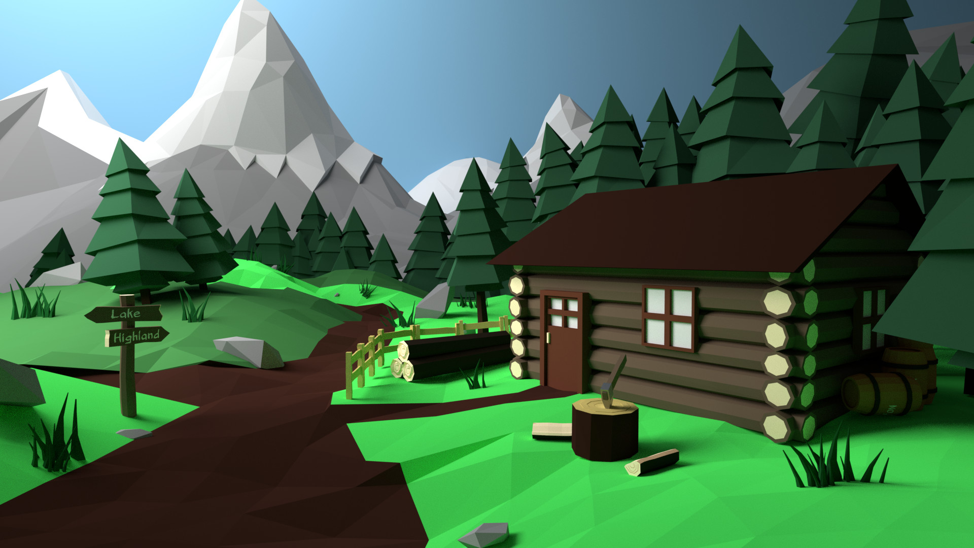 ArtStation - Lowpoly Mountain