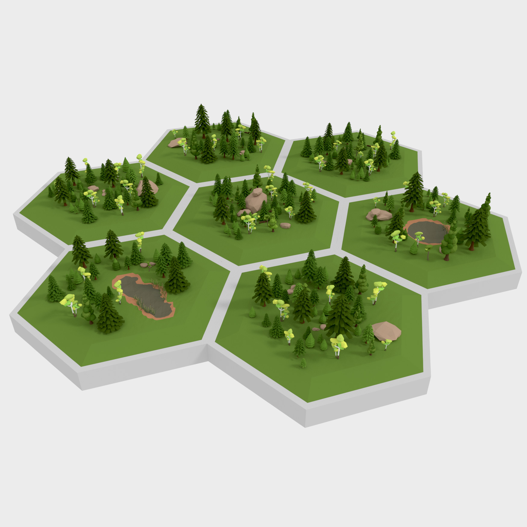 VisionGear Studios - HexWorld LowPoly Forest