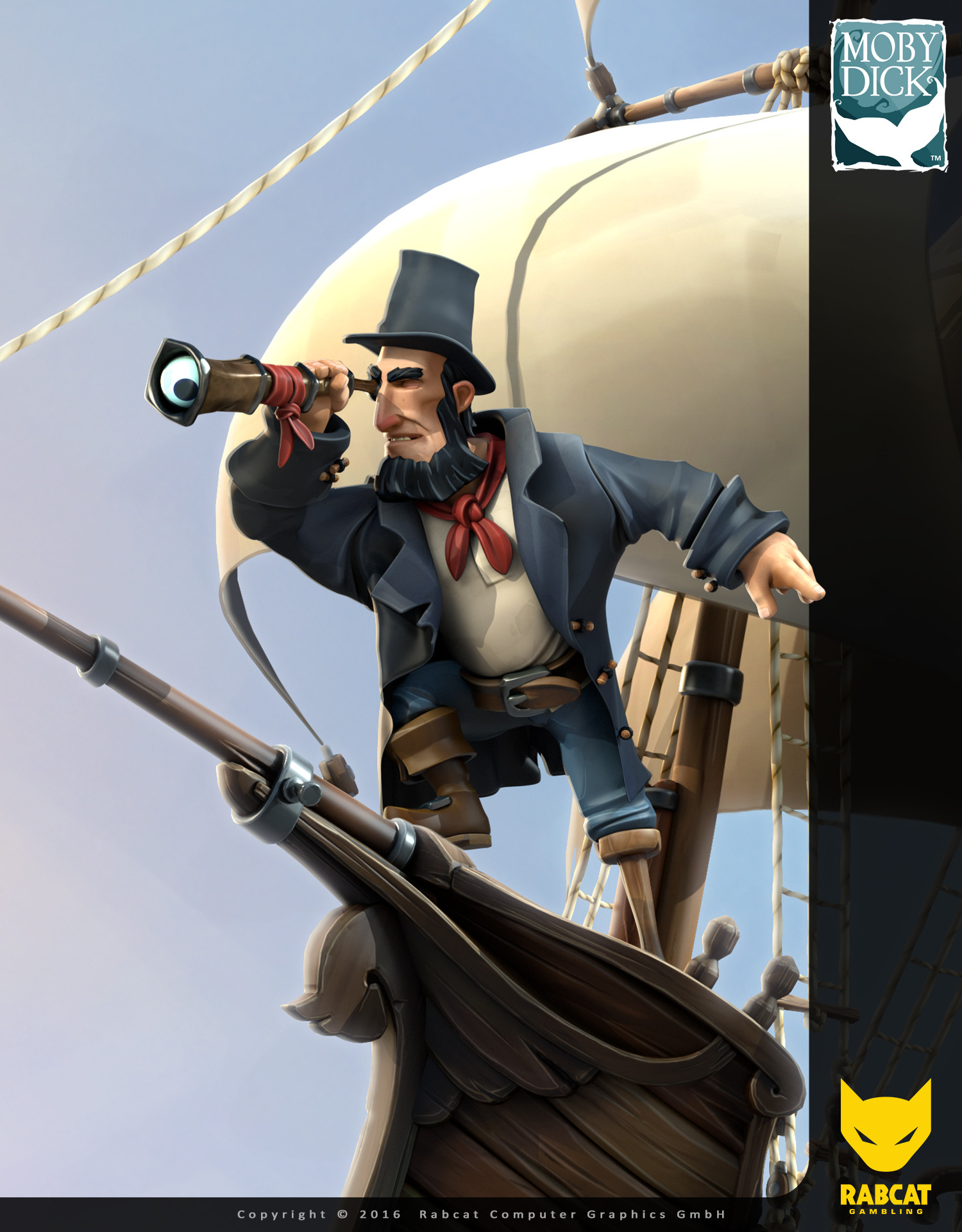 RABCAT GAME ART - MOBY DICK Character Art