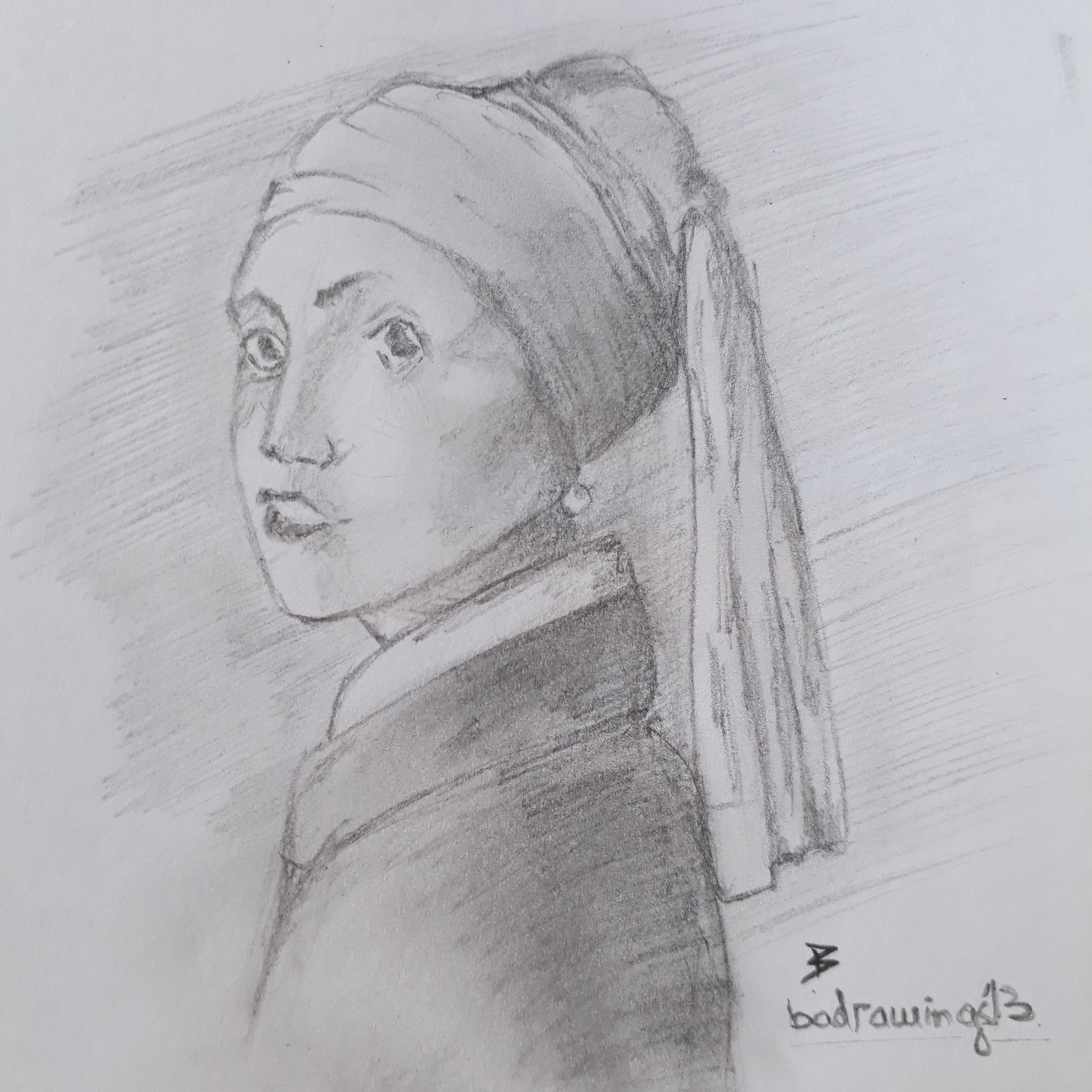 ArtStation - Girl With A Pearl Earring, by Johannes Vermeer