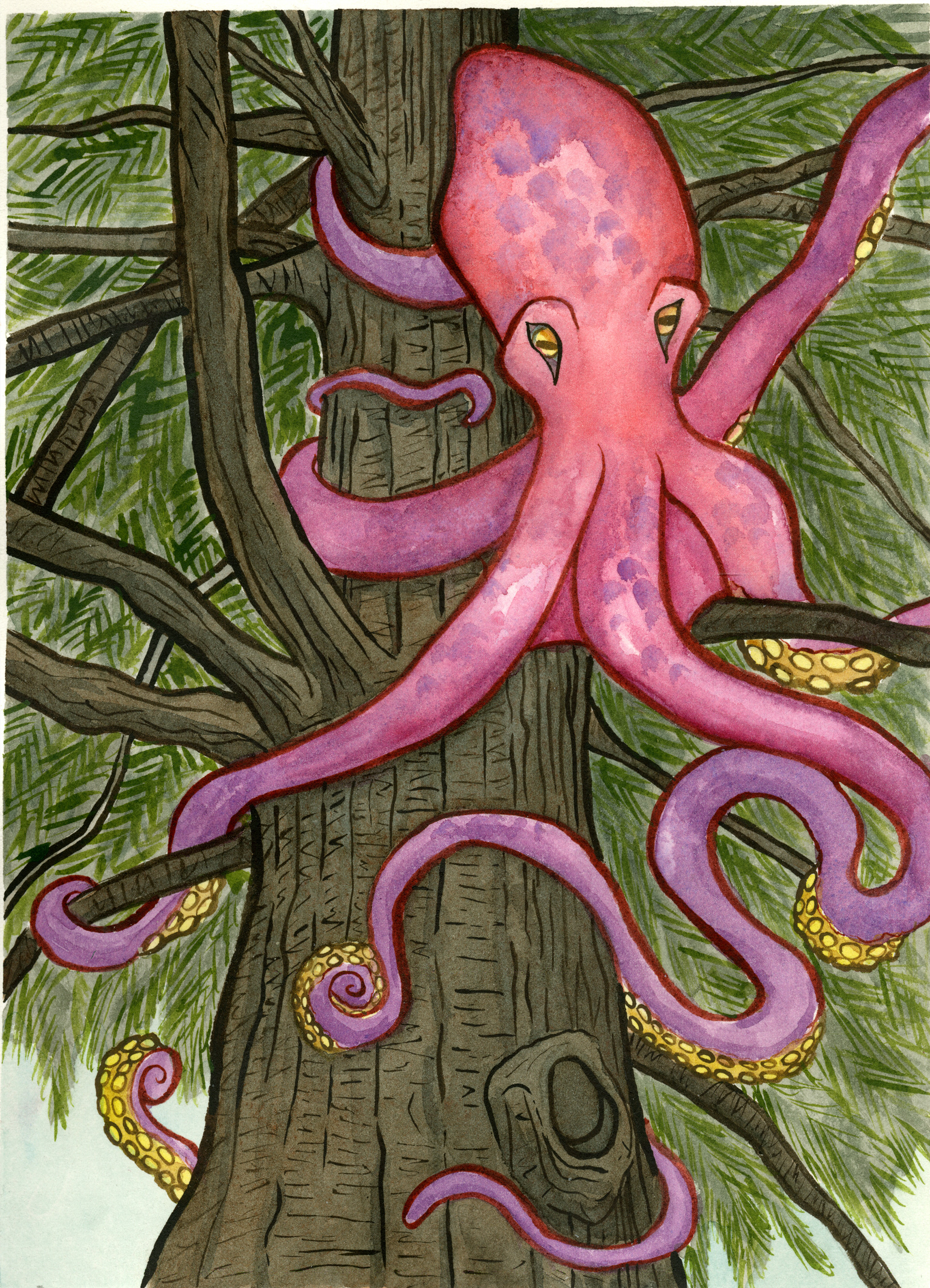 Octopus Tree Art