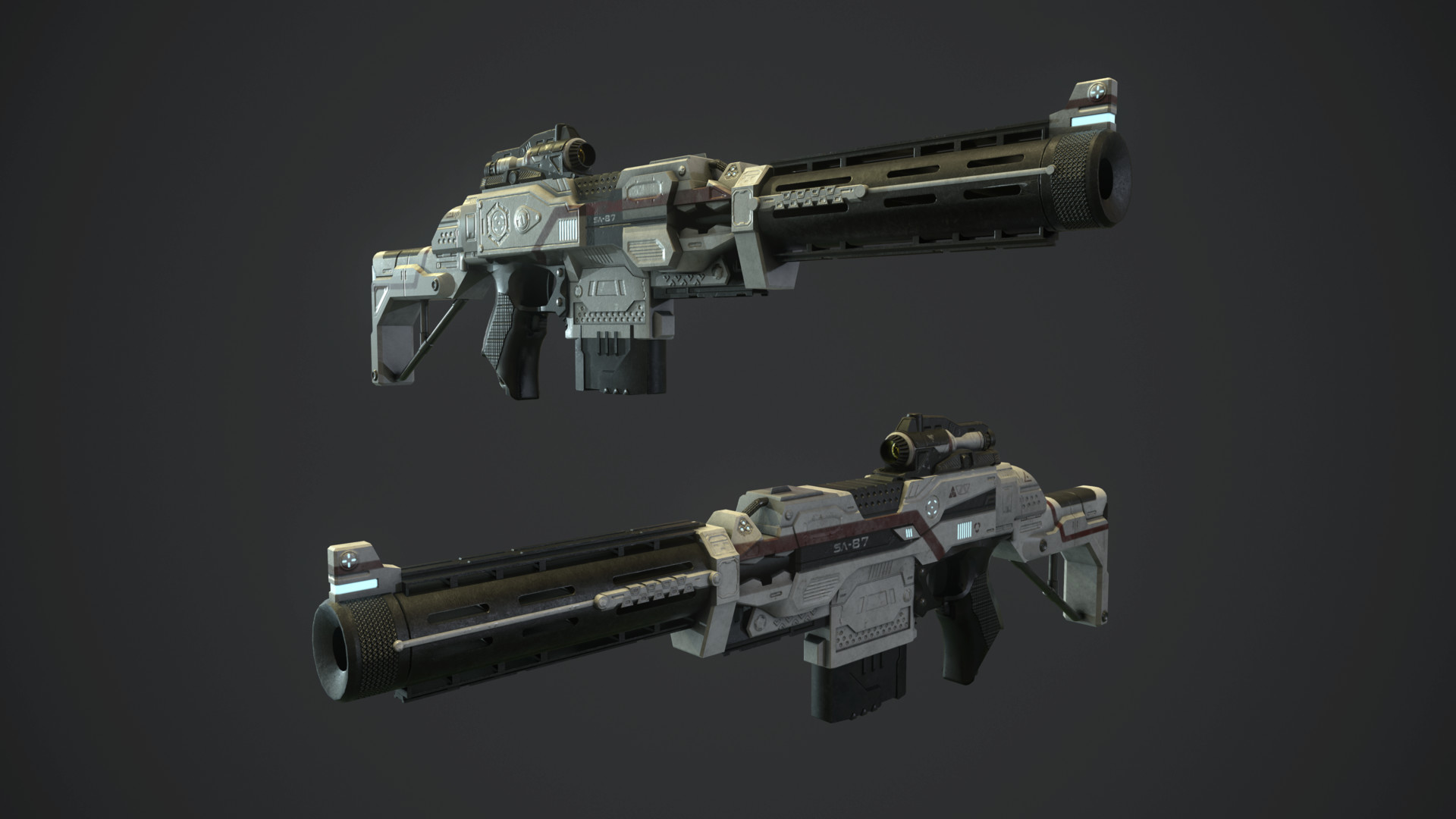 ArtStation - Sci-Fi Nerf Assault rifle.