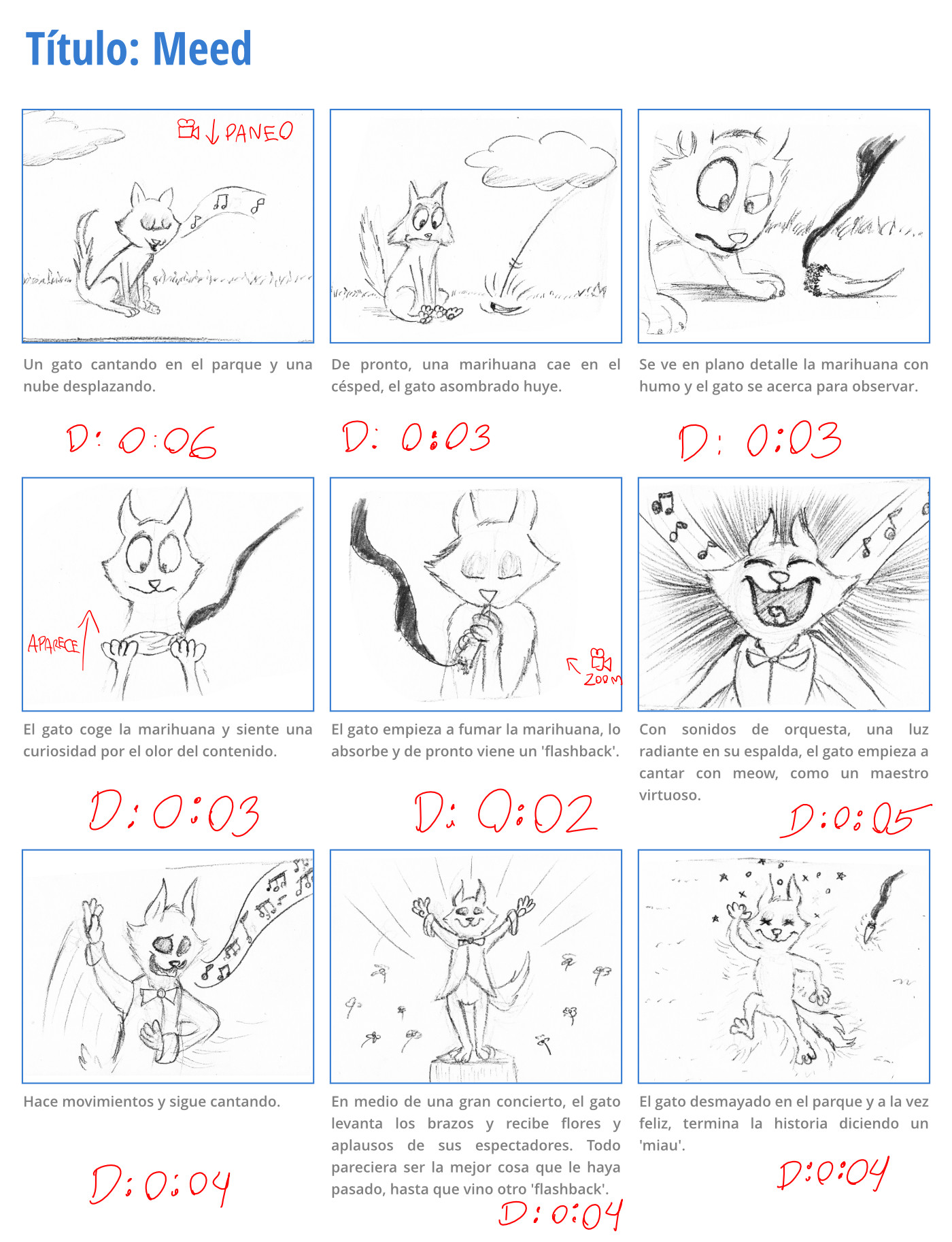 Luis Ángel Cardoza Rojas - Meed (Storyboard and Animatic)