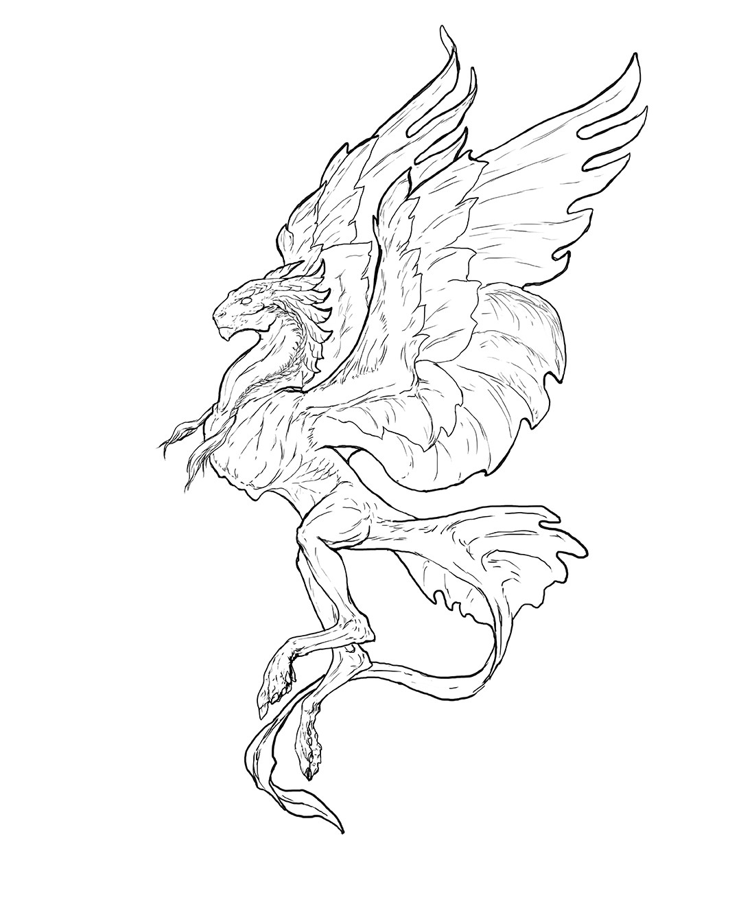 Tatiana Yamshanova - Fantasy flying creature