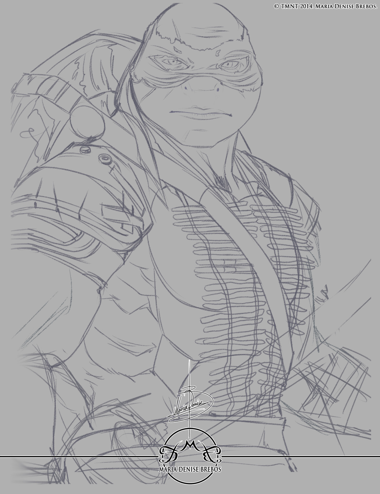 how to draw ninja turtles leonardo from movie 2014