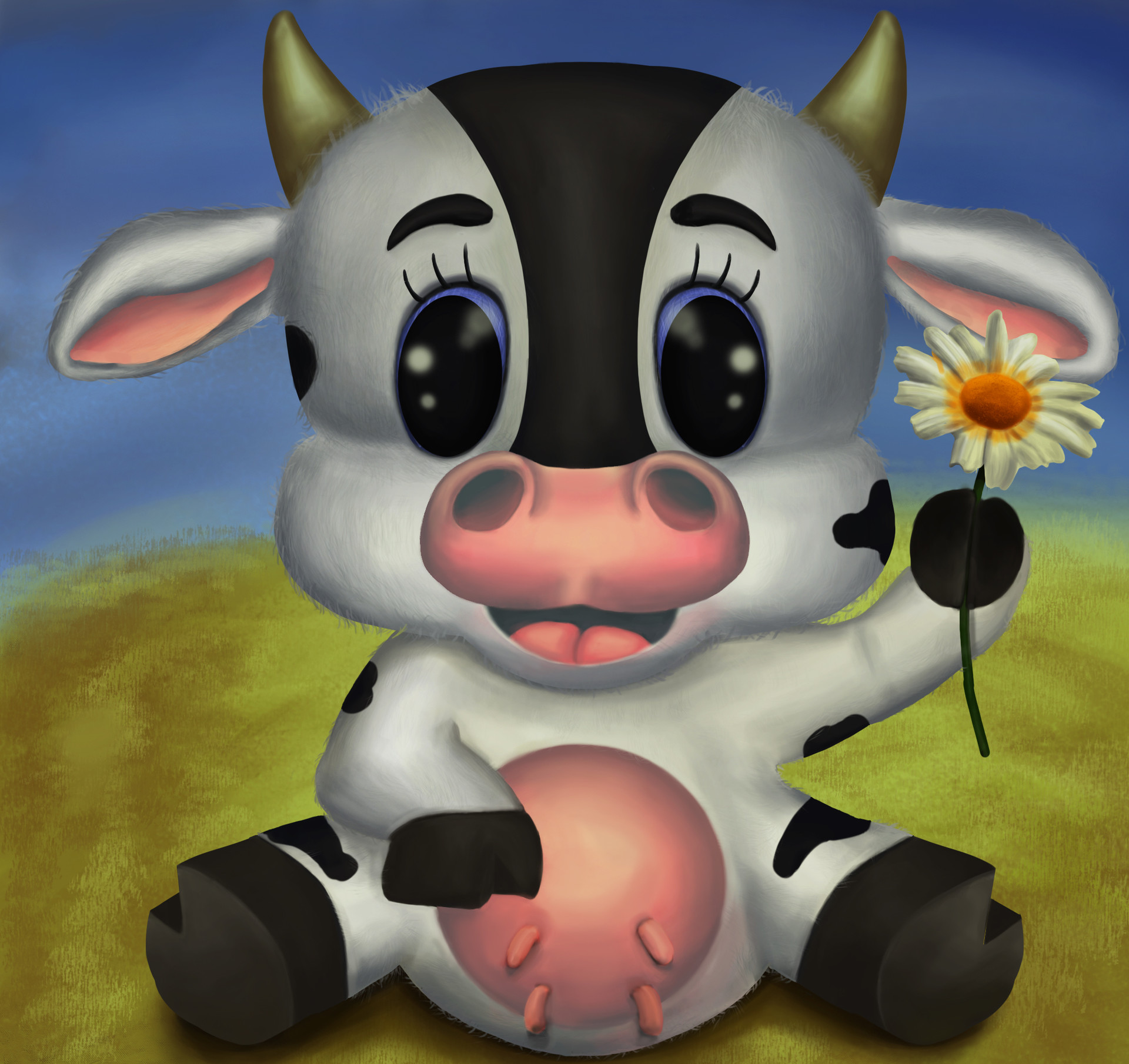 ArtStation - Baby cow