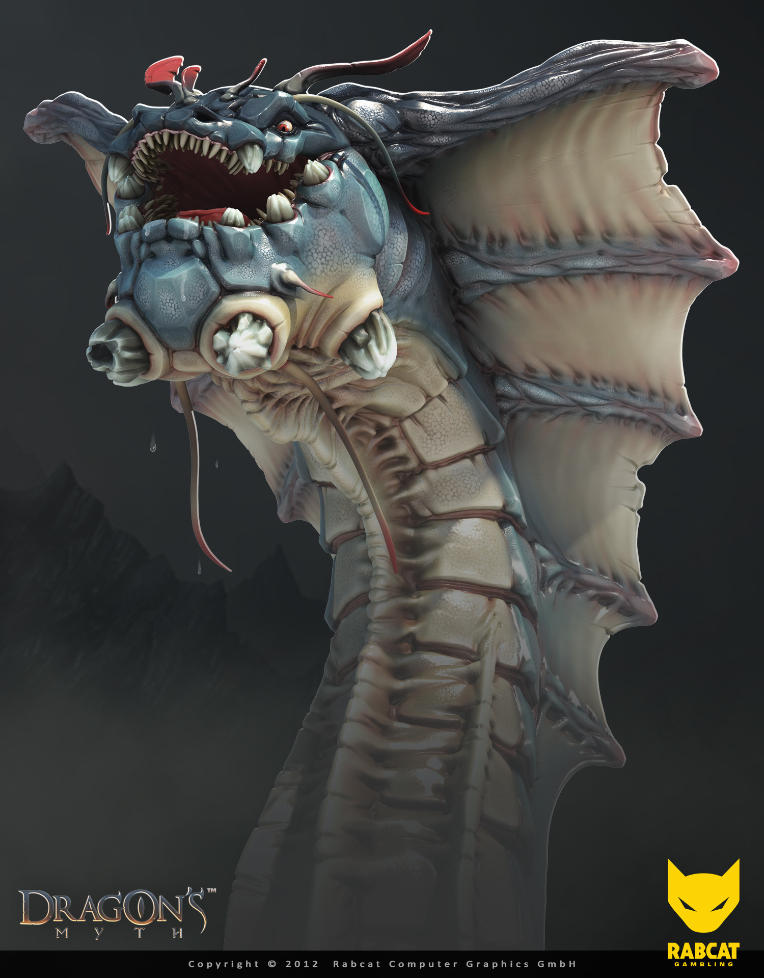 RABCAT GAME ART - DRAGON´S MYTH - Water Dragon Creature