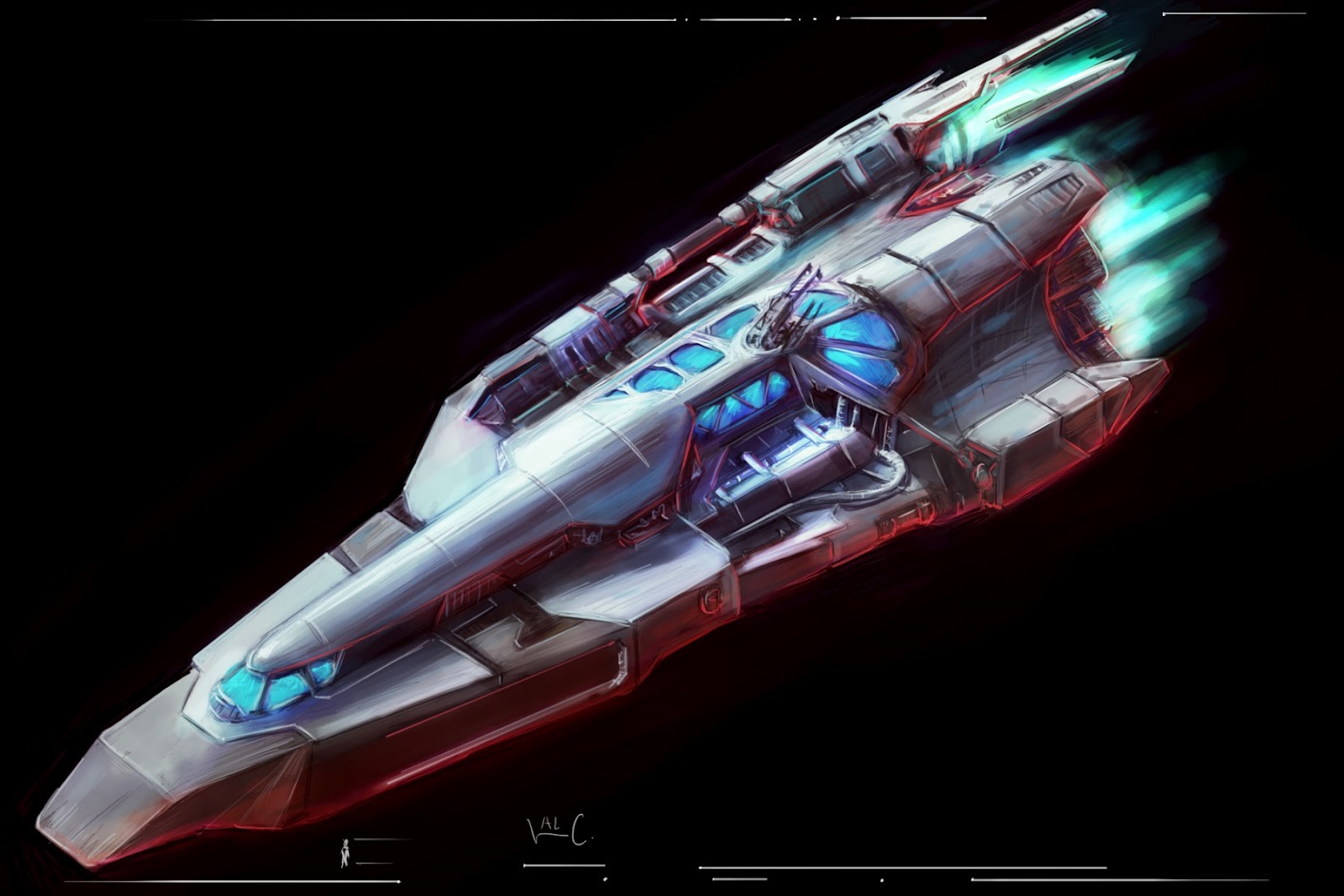 ArtStation - Scabbard-class light freighter