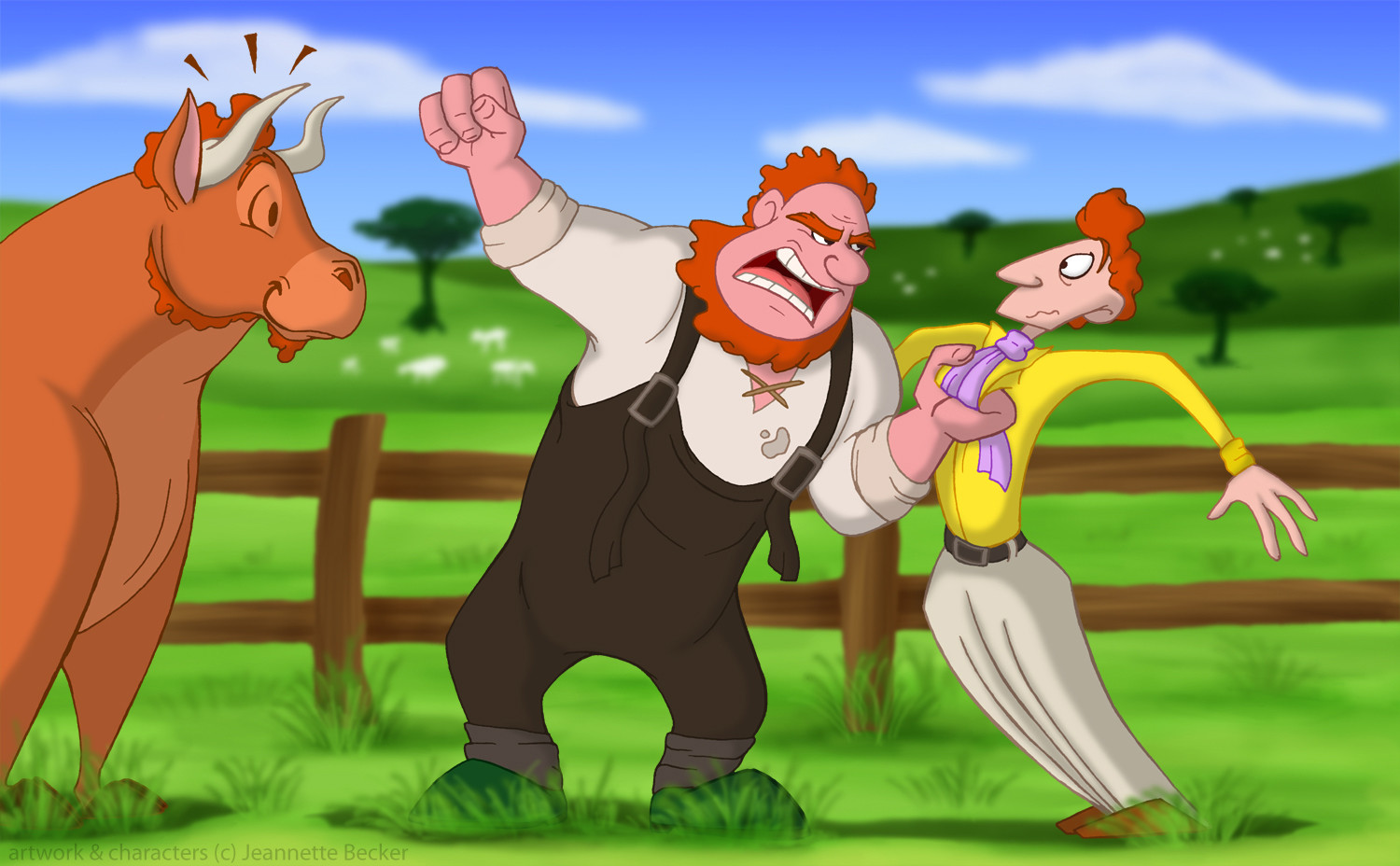 ArtStation - 2D Art - Character Design - Short Story "The Bull" by ...