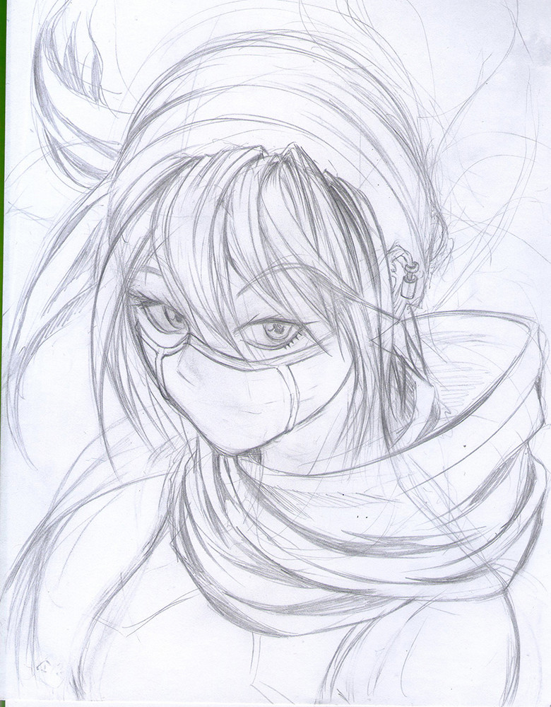 how to draw ninja girl