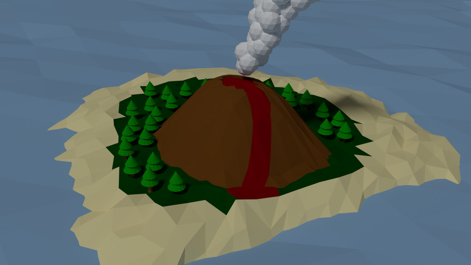 ArtStation - Low-Poly Volcano