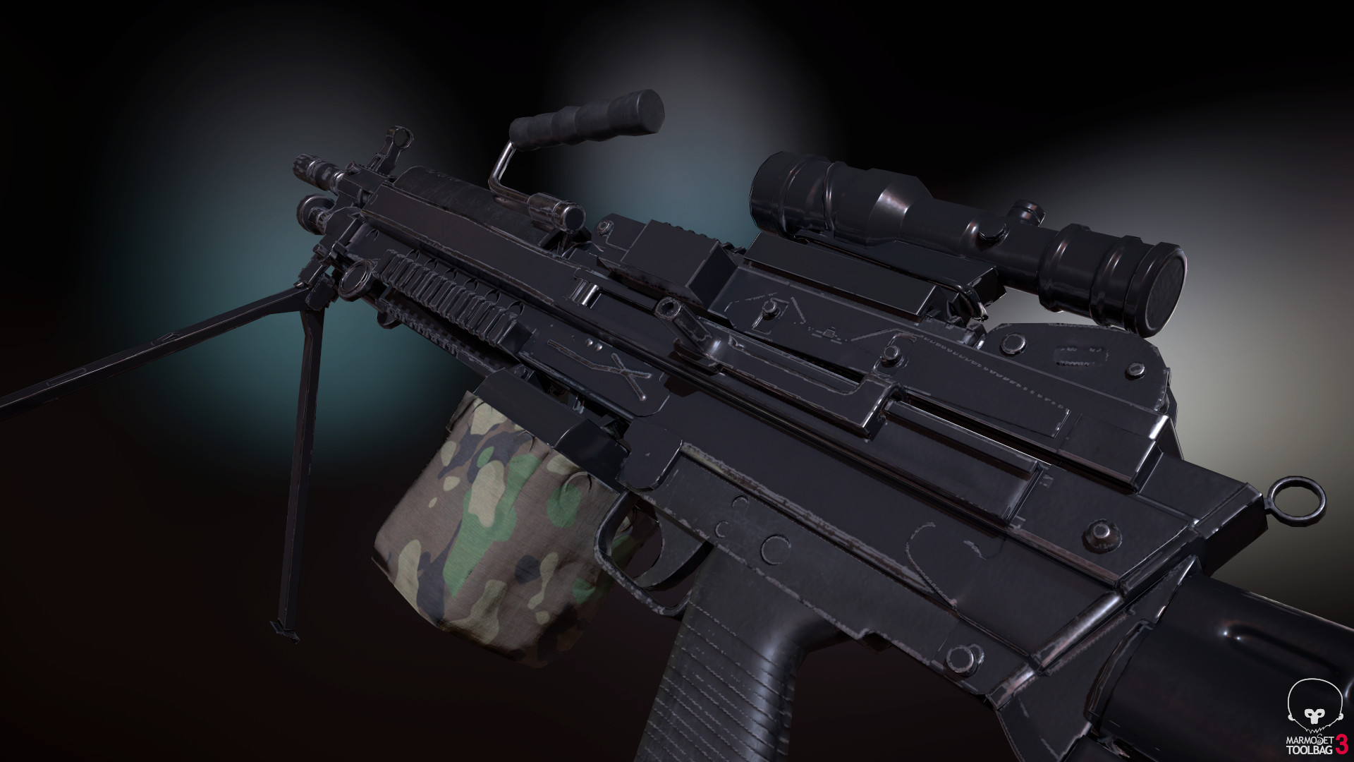 ArtStation - M249 Machine gun