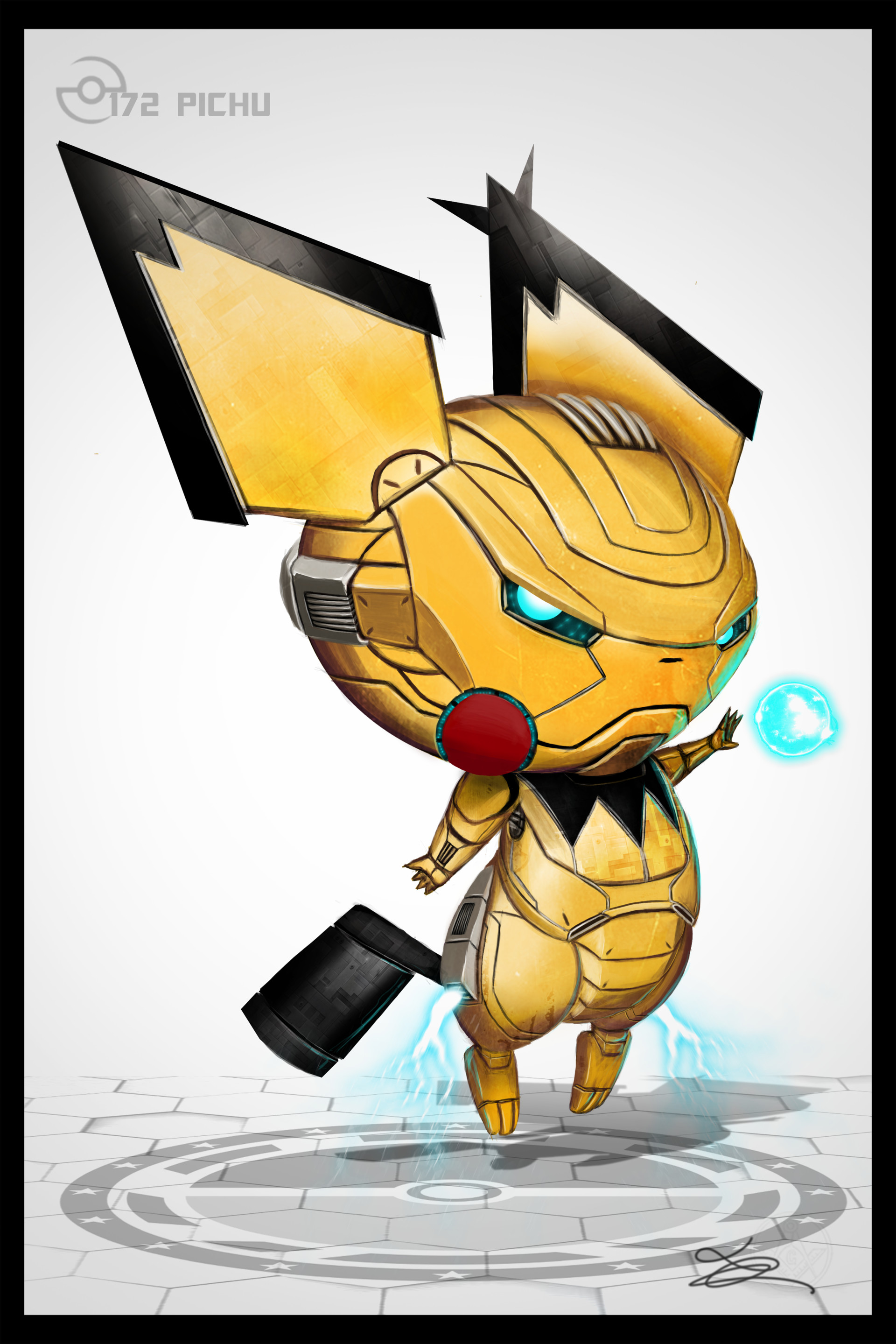 ArtStation - Méca-Pokedex; Meca Pichu