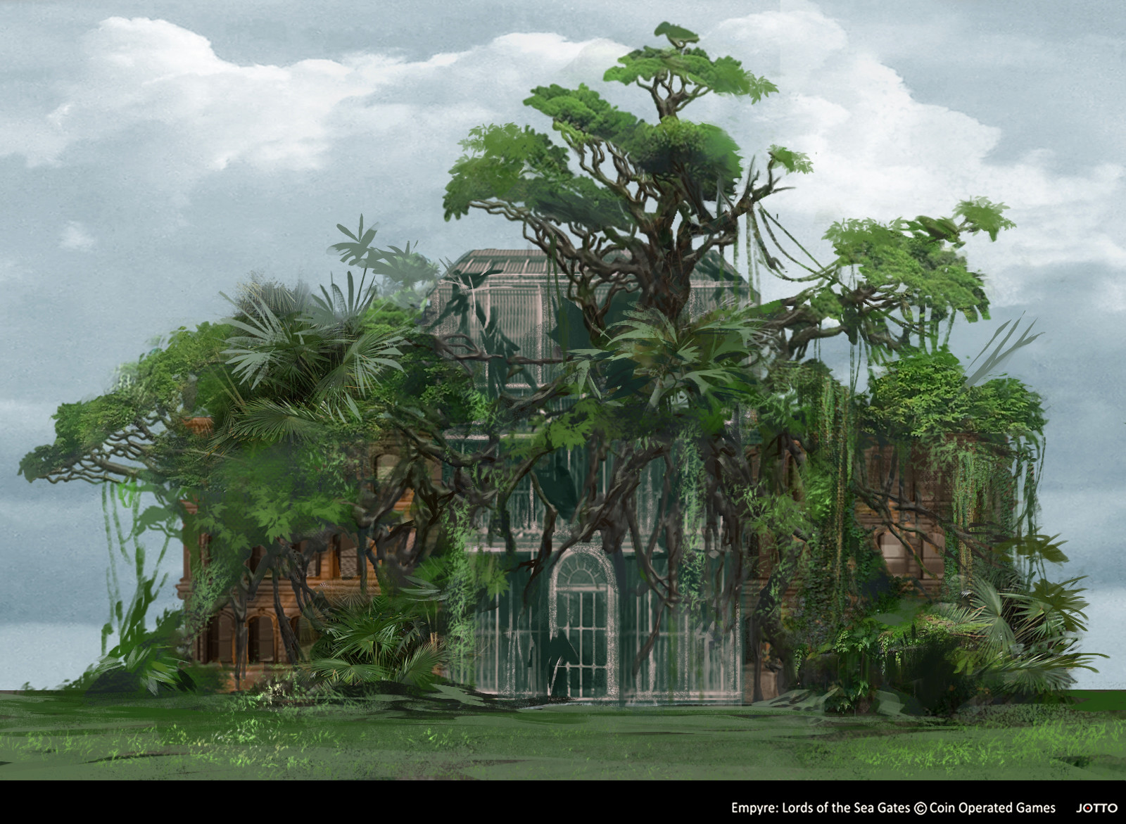 J.Otto Szatmari - Ruined Laboratory Building - concept art/sketches