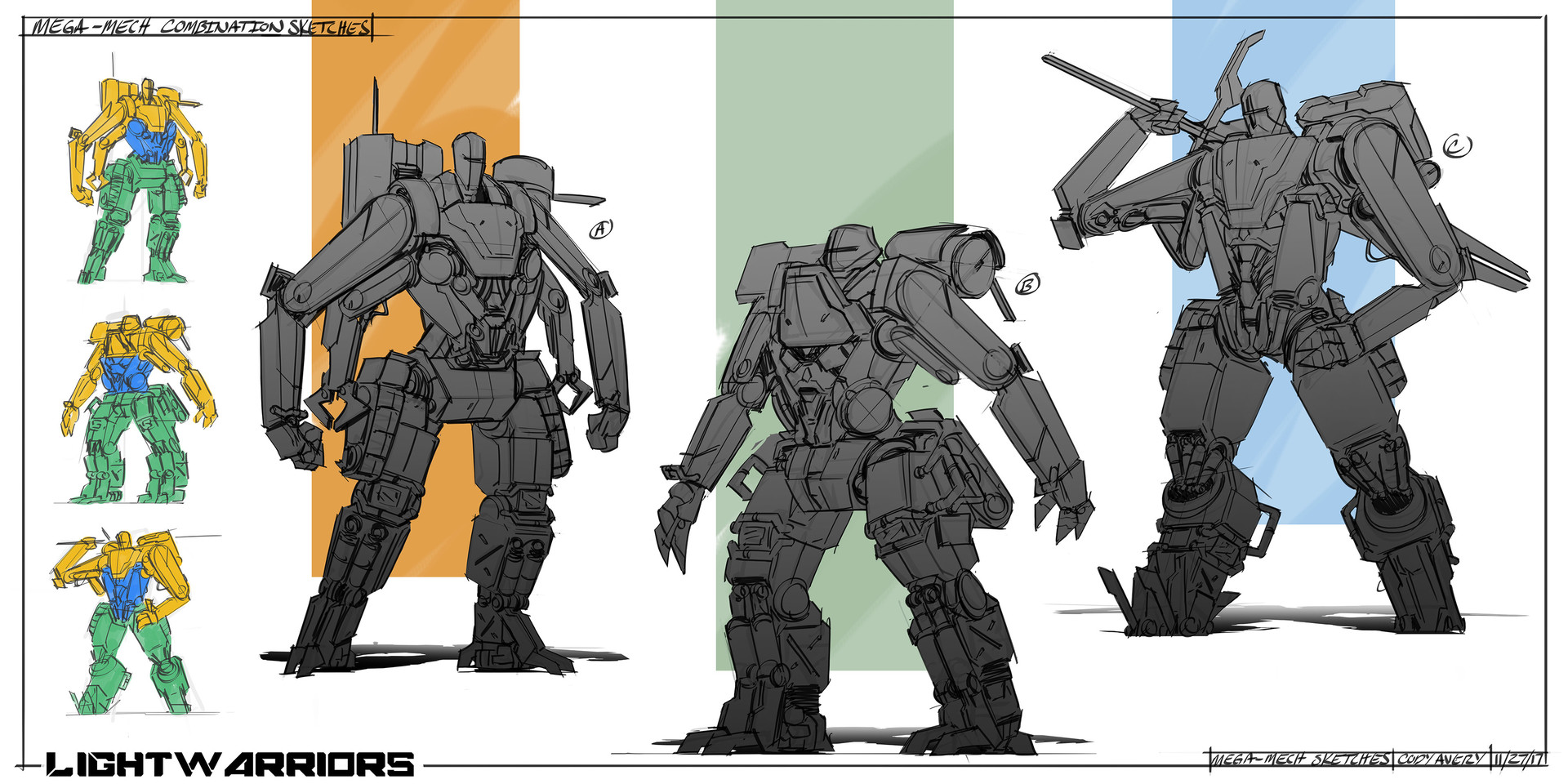 ArtStation - Lightwarriors Mechs