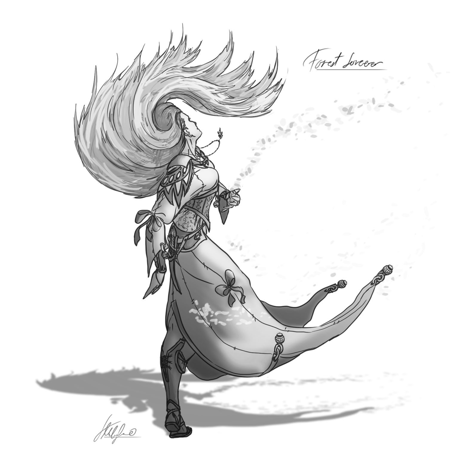ArtStation - Forest sorcerer - sketch 1/2
