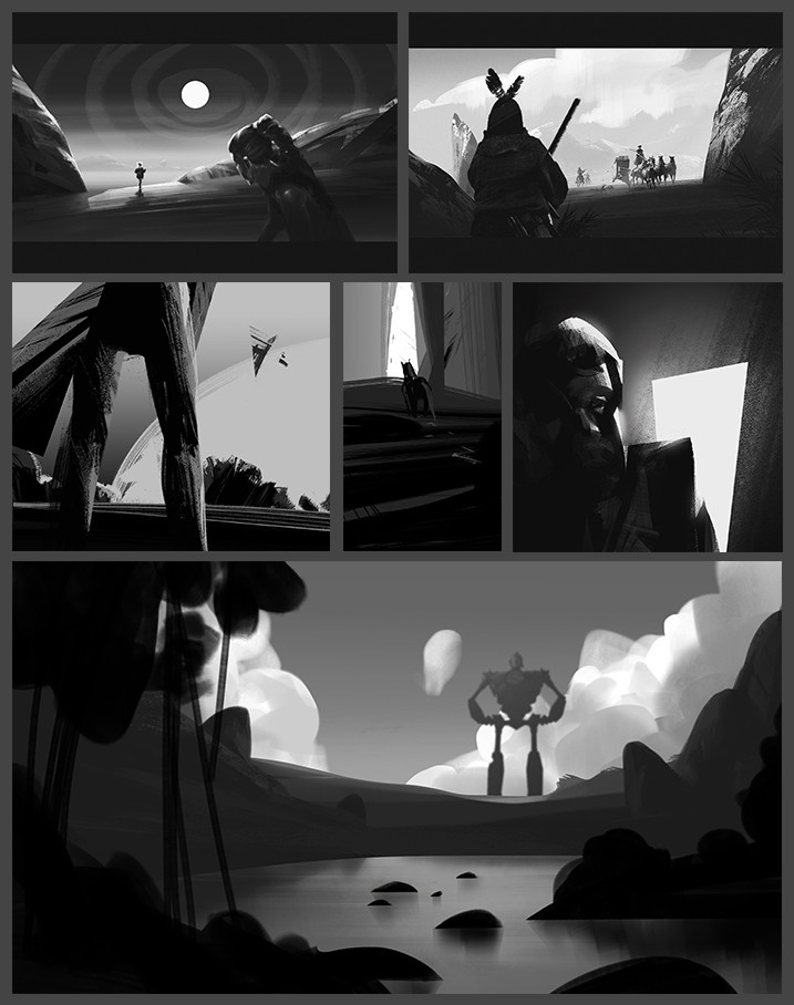 ArtStation - Composition Sketches