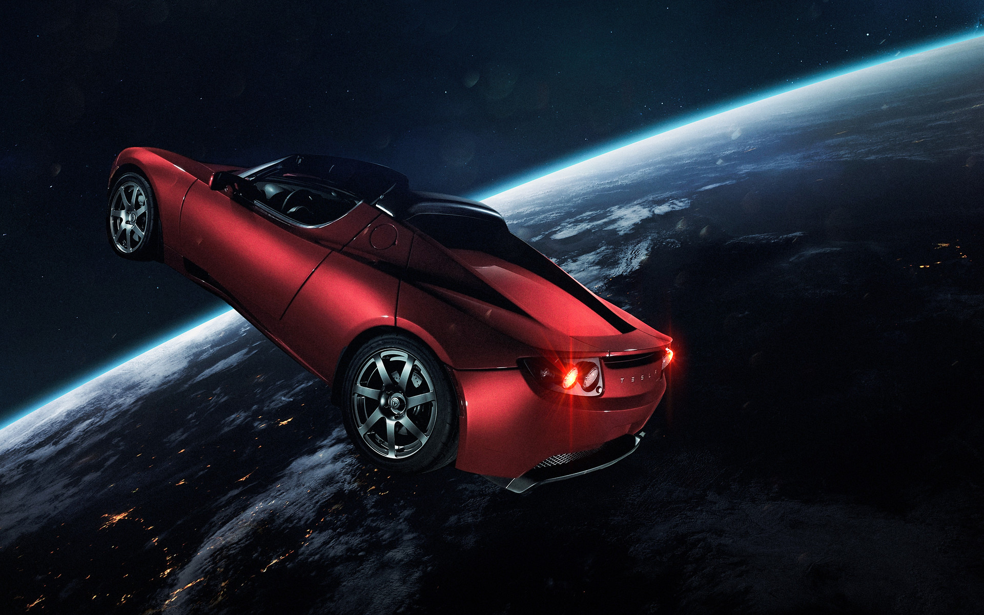 ArtStation - Tesla in space