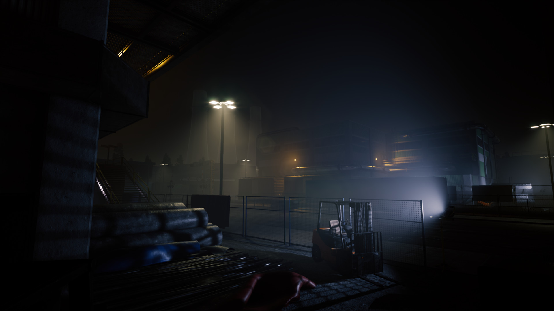 Warehouse Outside Night