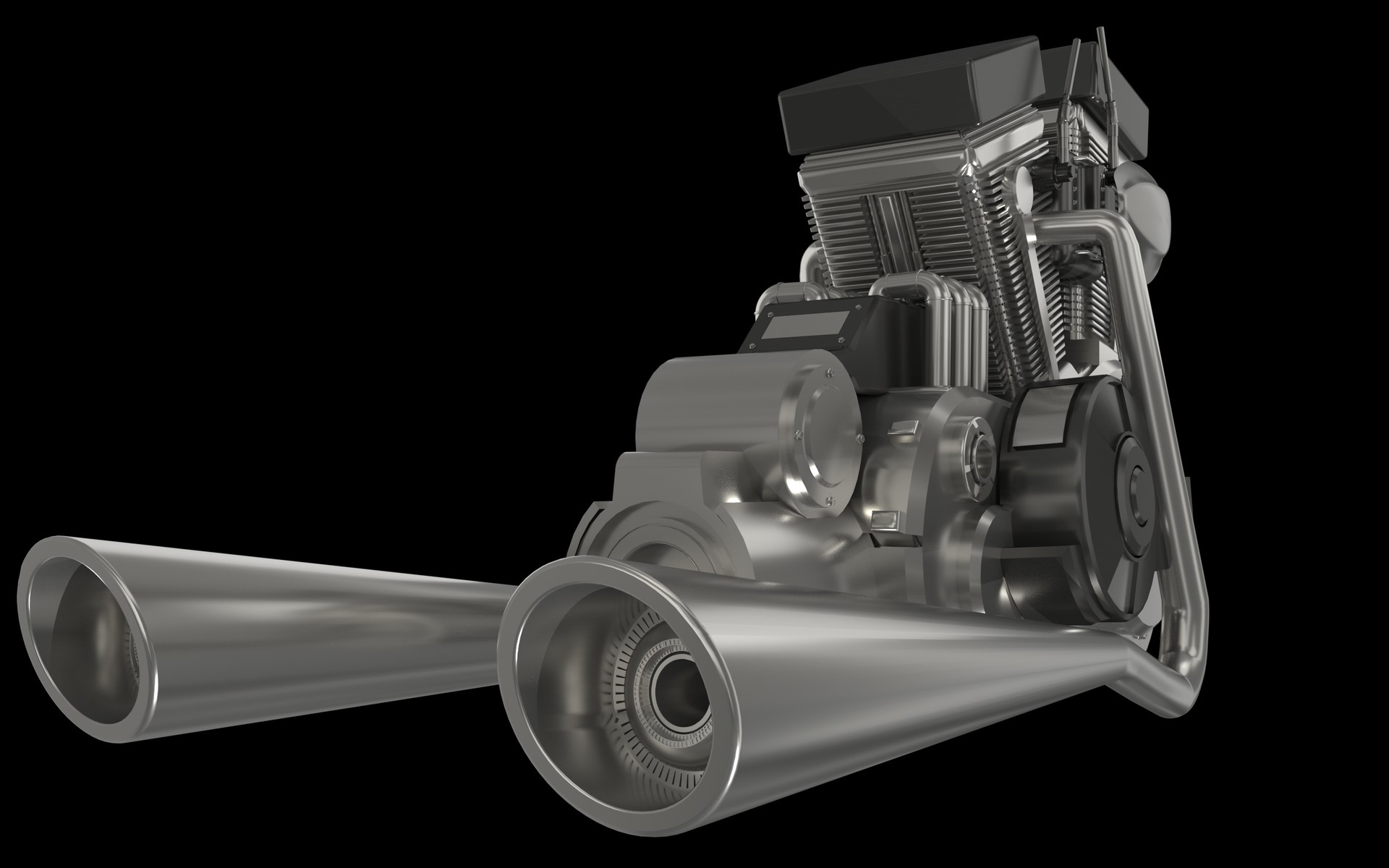 ArtStation - motorcycle engine 2