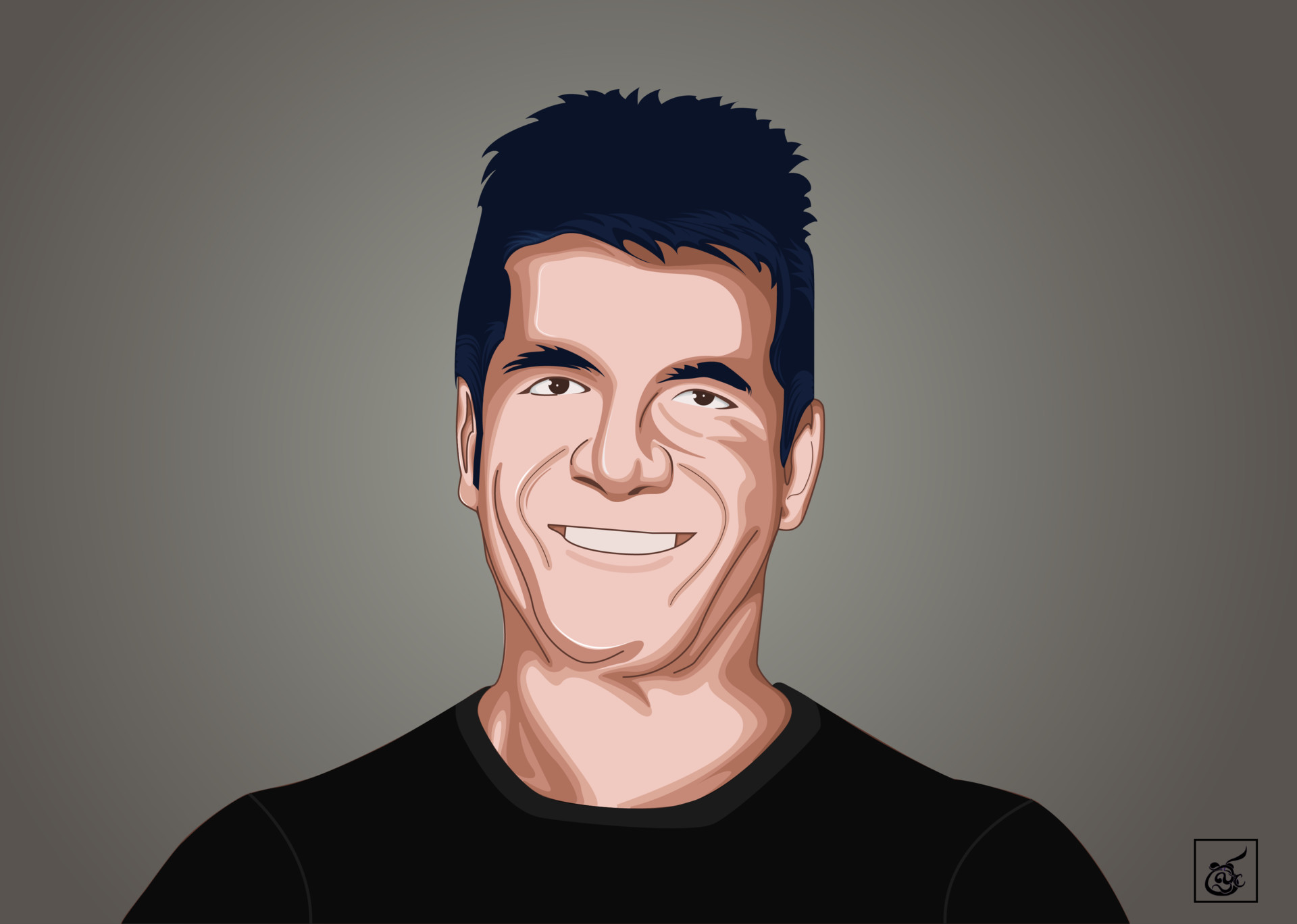 ArtStation - Simon Cowell 2D Ilustration