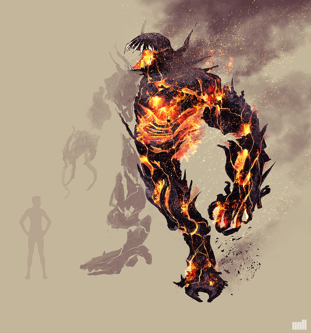 how to draw fire demon