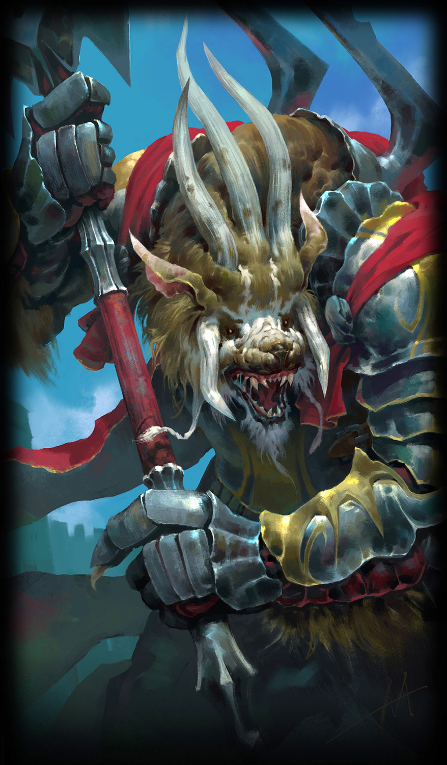 ArtStation - The lieutenant of the assault squad "Horns and hooves"